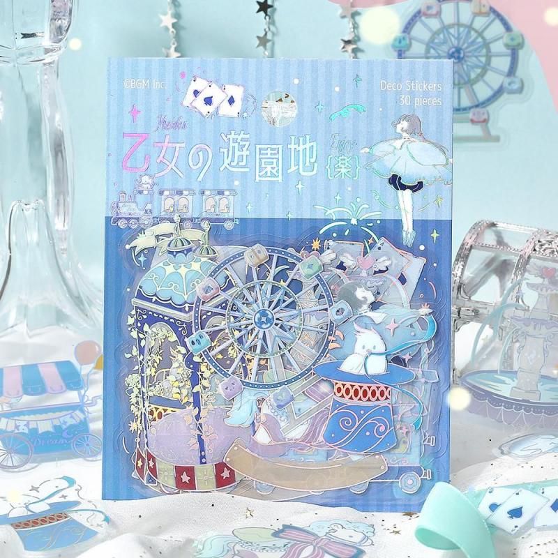 BGM Planner Sticker Flakes - Maiden's Amusement Park - Raku – Atlas Stationers