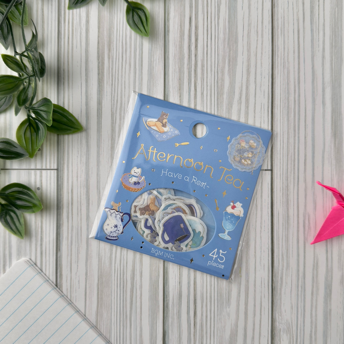 BGM Planner Sticker Flakes - Afternoon Tea Party - Let's Take a Breath – Atlas Stationers