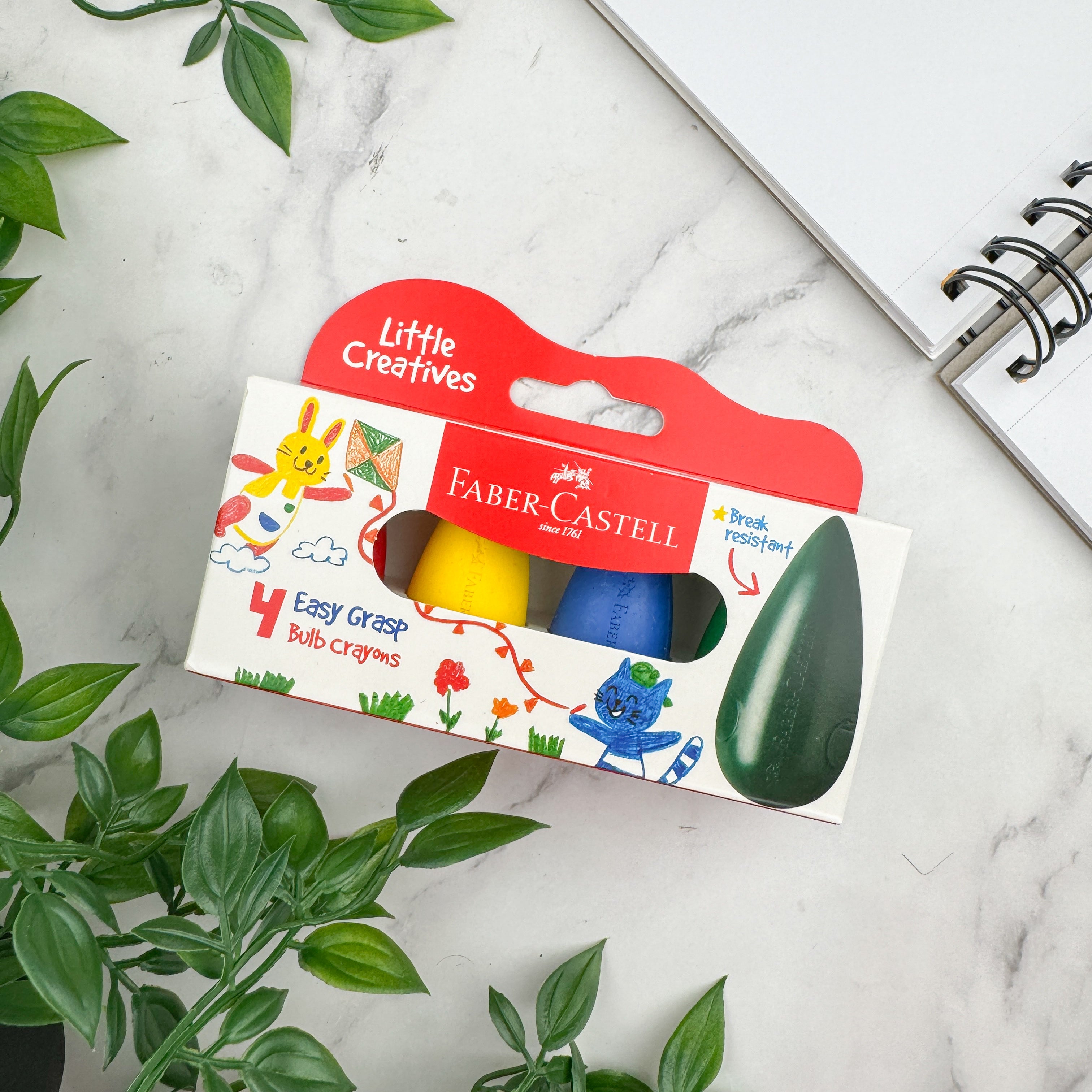 Faber-Castell Little Creatives 4 Easy Grasp Bulb Crayons | Atlas Stationers