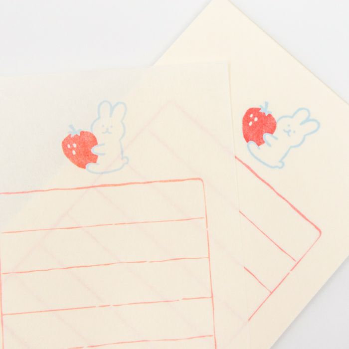 Furukawashiko Mini Letter Set - Strawberry Bunny – Atlas Stationers