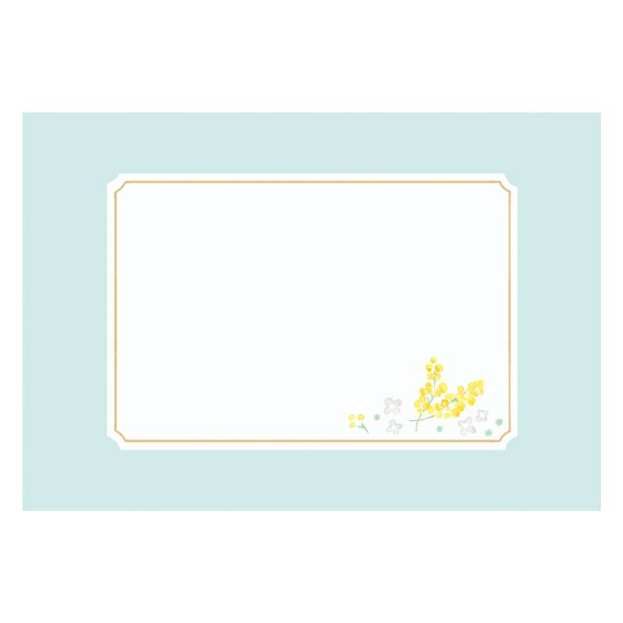 Furukawashiko Mini Horizontal Letter Set - Mimosa and White Flowers ...