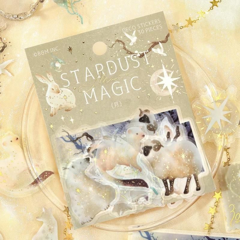 BGM Planner Sticker Flakes - Stardust Magic - Moon – Atlas Stationers