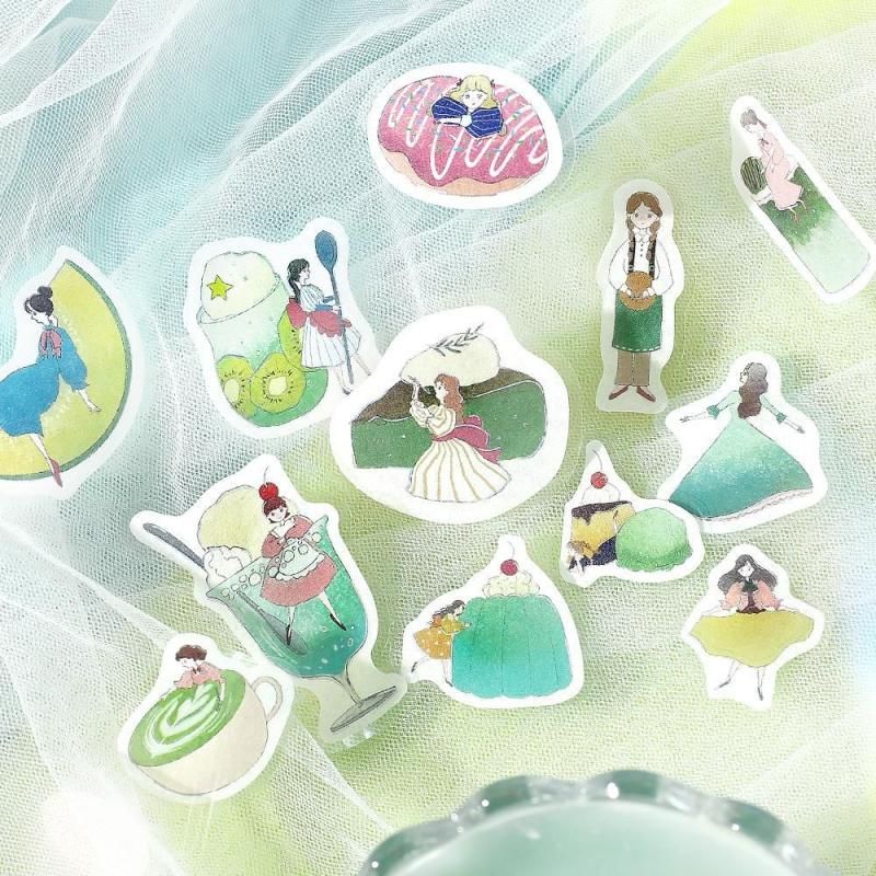 BGM Planner Sticker Flakes - A Girl and a Coffee Shop - Melon Cream – Atlas Stationers