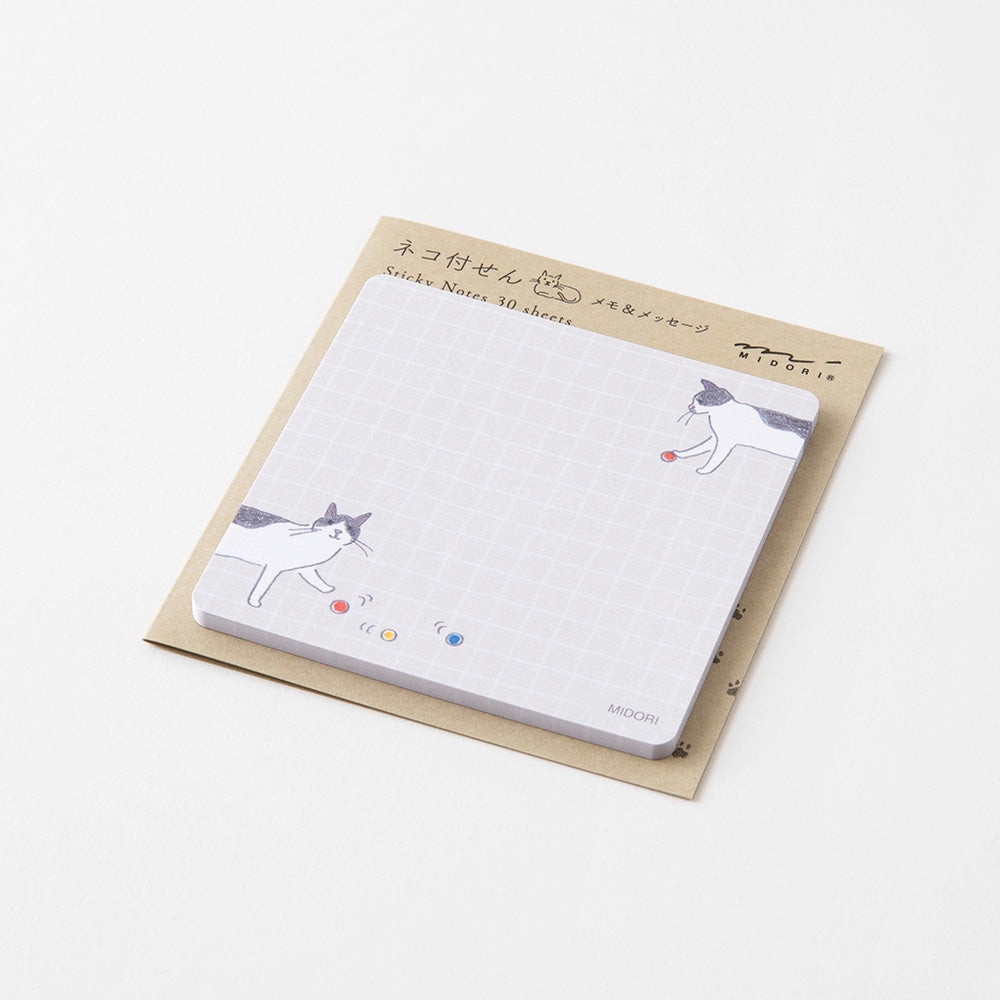 Midori Sticky Notes - Ball & Cat | Atlas Stationers