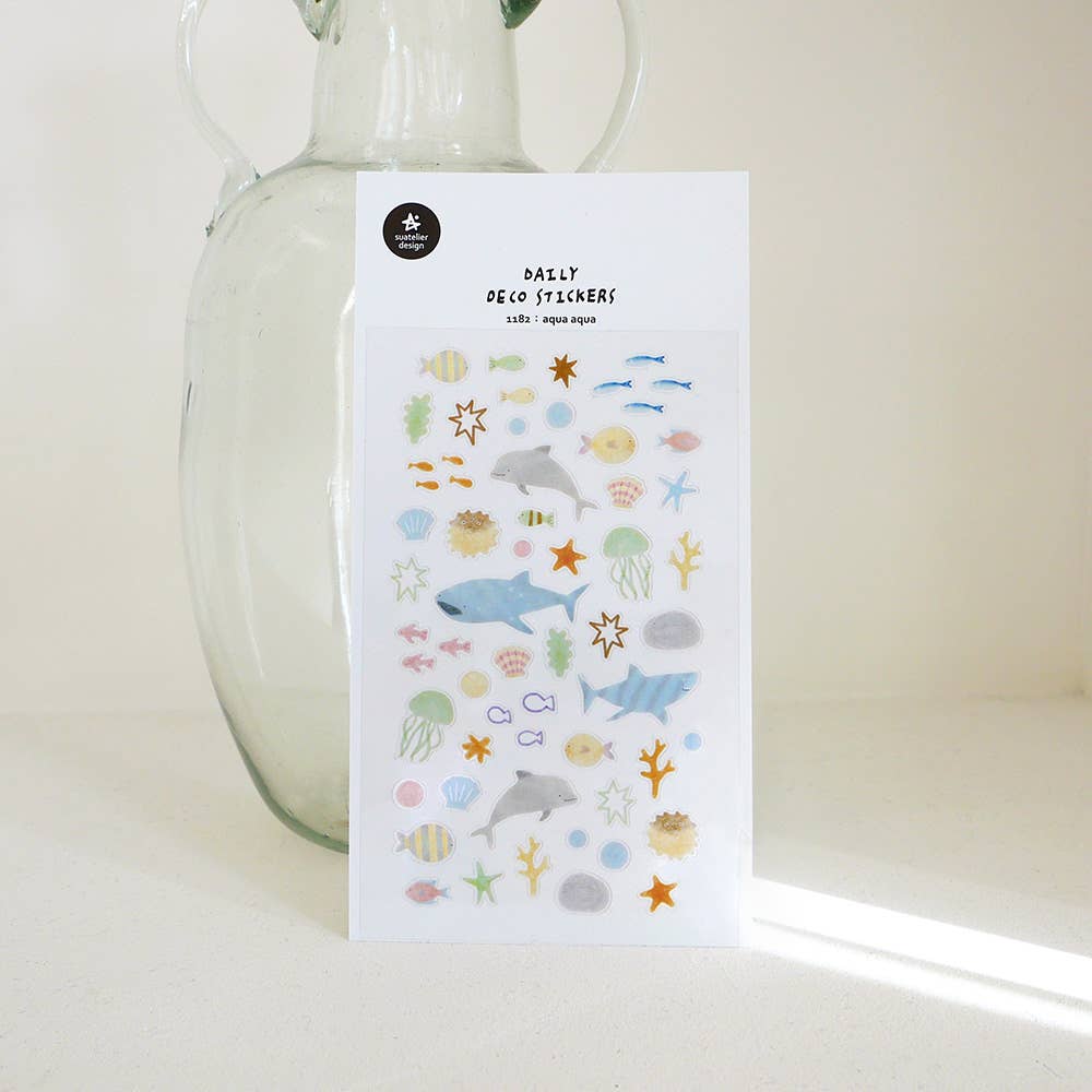 Suatelier Design Stickers - Aqua aqua – Atlas Stationers