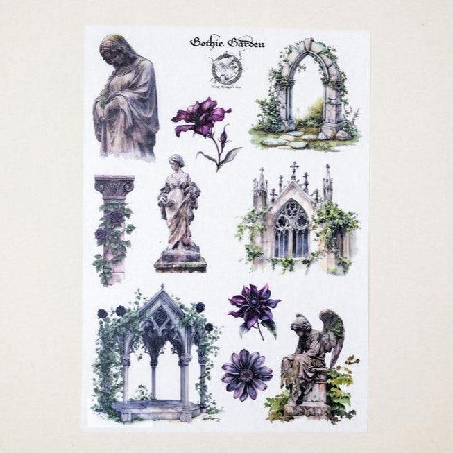 CoraCreaCrafts Sticker Sheet - Gothic Gardens – Atlas Stationers
