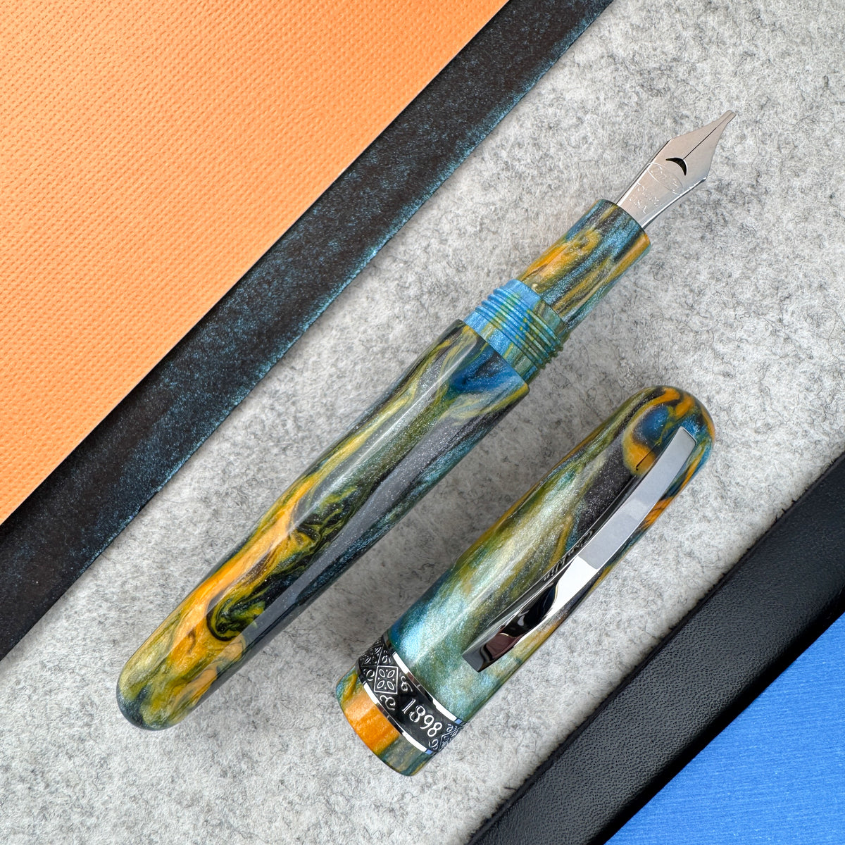 Conklin 1898 Ken's Mix Fountain Pen with Chrome Trim (Limited Edition ...