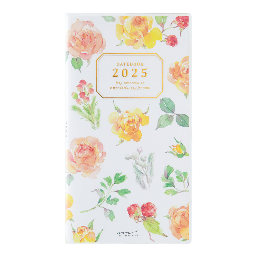 Midori Slim Pocket Diary - Country Time Flower | Atlas Stationers