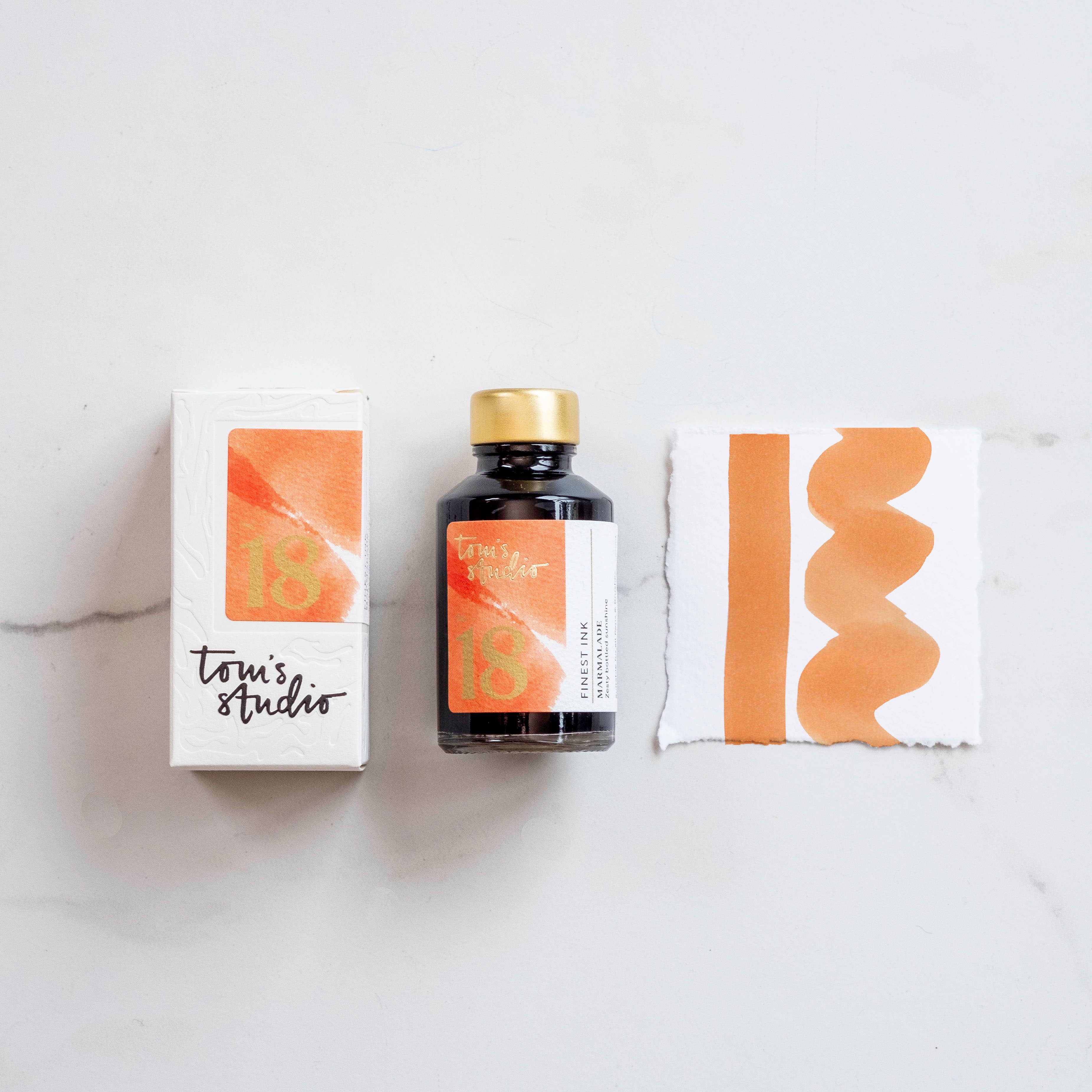 Tom's Studio Marmalade 18 - 50ml Bottled Ink | Atlas Stationers