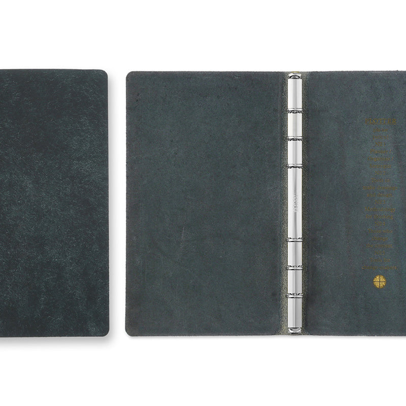 Plotter Pueblo 6-Ring Leather Binder - Bible Size - Navy | Atlas Stationers