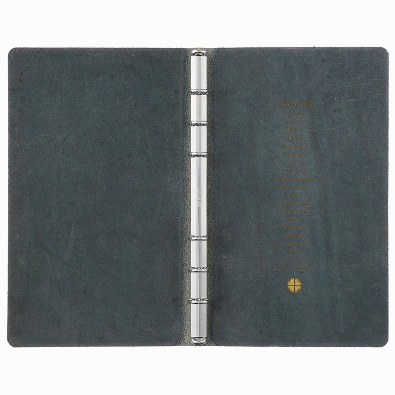 Plotter Pueblo 6-Ring Leather Binder - Bible Size - Navy | Atlas Stationers