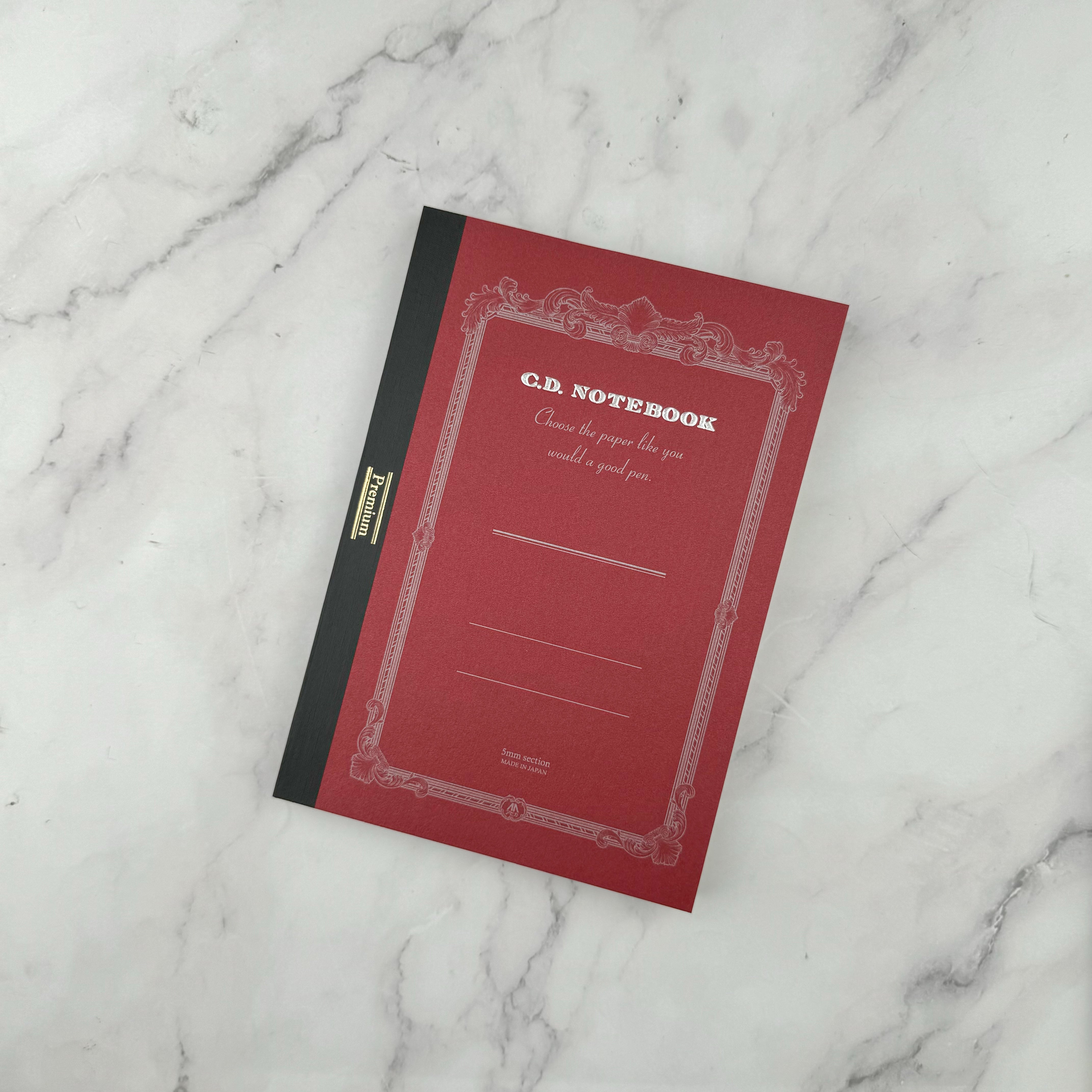 Apica Premium CD Notebook - Red - Grid - A5 | Atlas Stationers