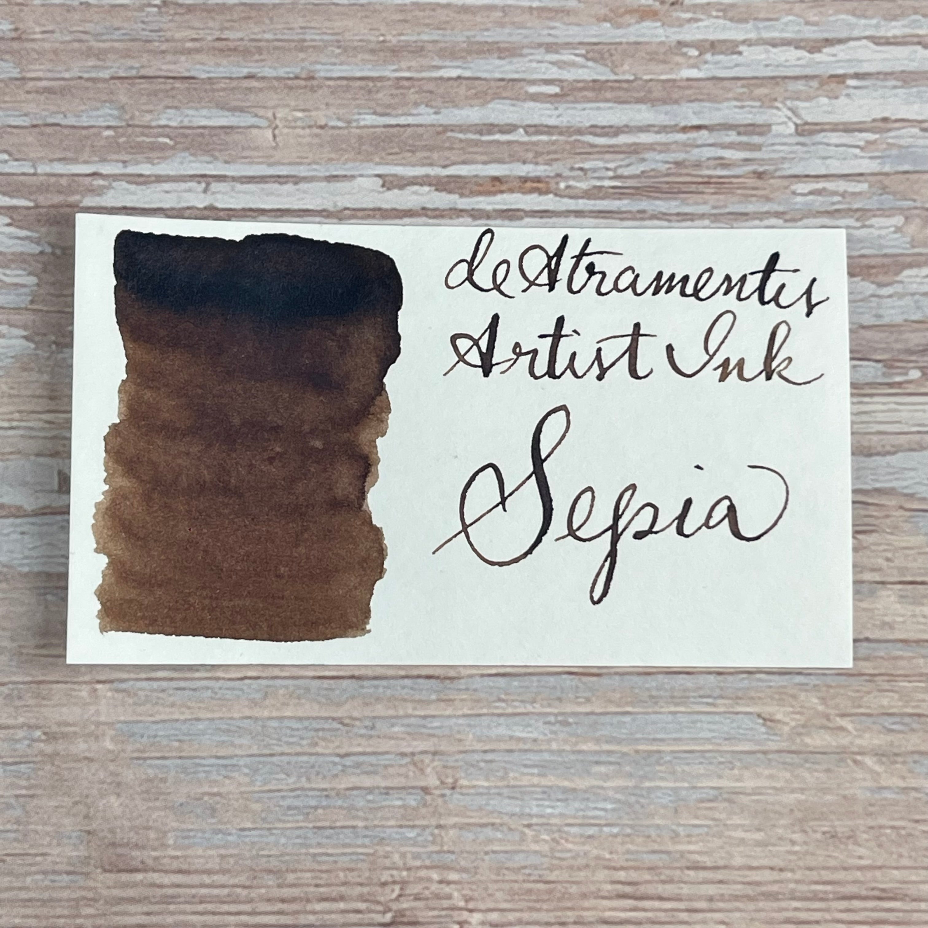 De Atramentis Artist Sepia - 50ml Bottled ink | Atlas Stationers