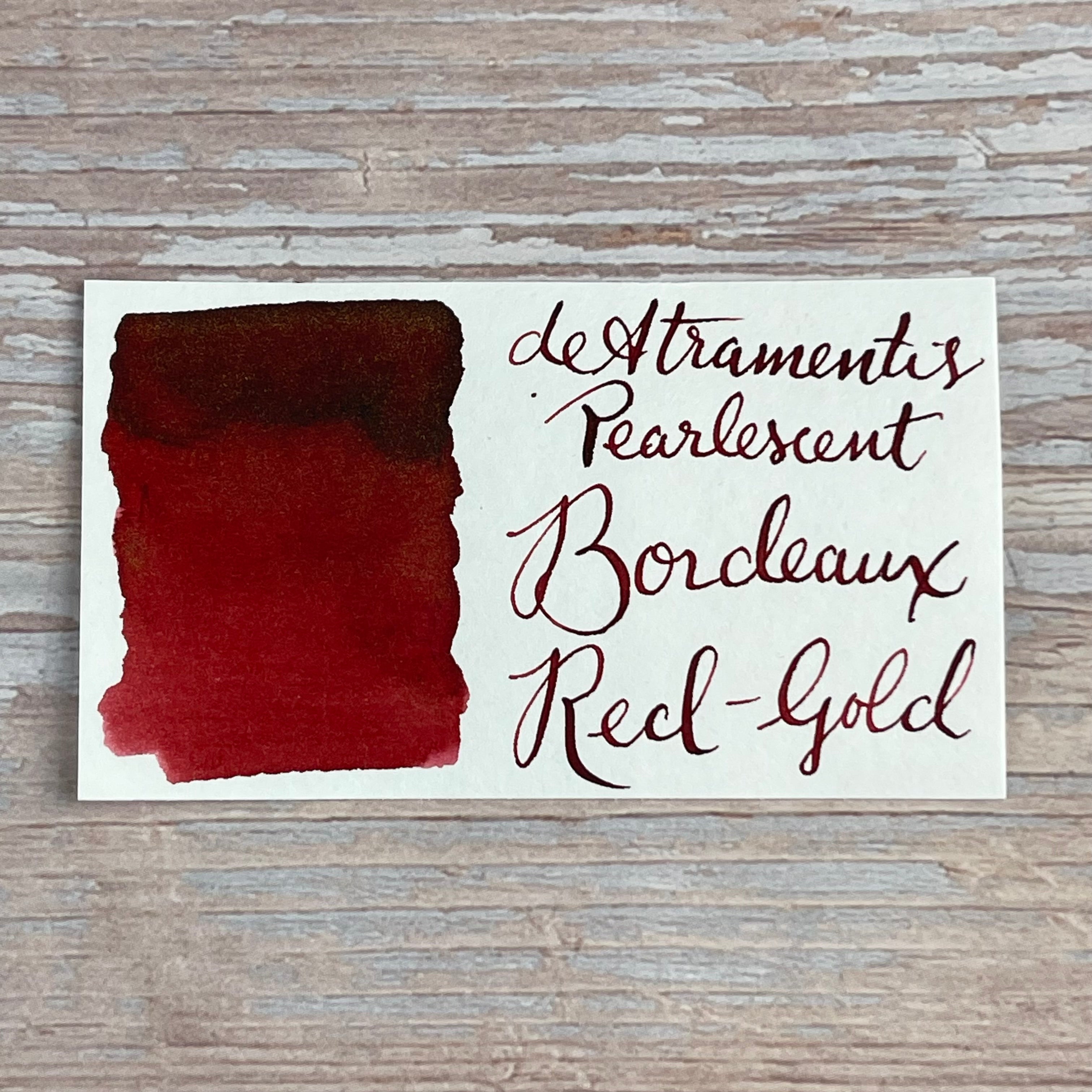 De Atramentis Pearlescent Bordeaux Red Gold - 45ml Bottled ink | Atlas ...