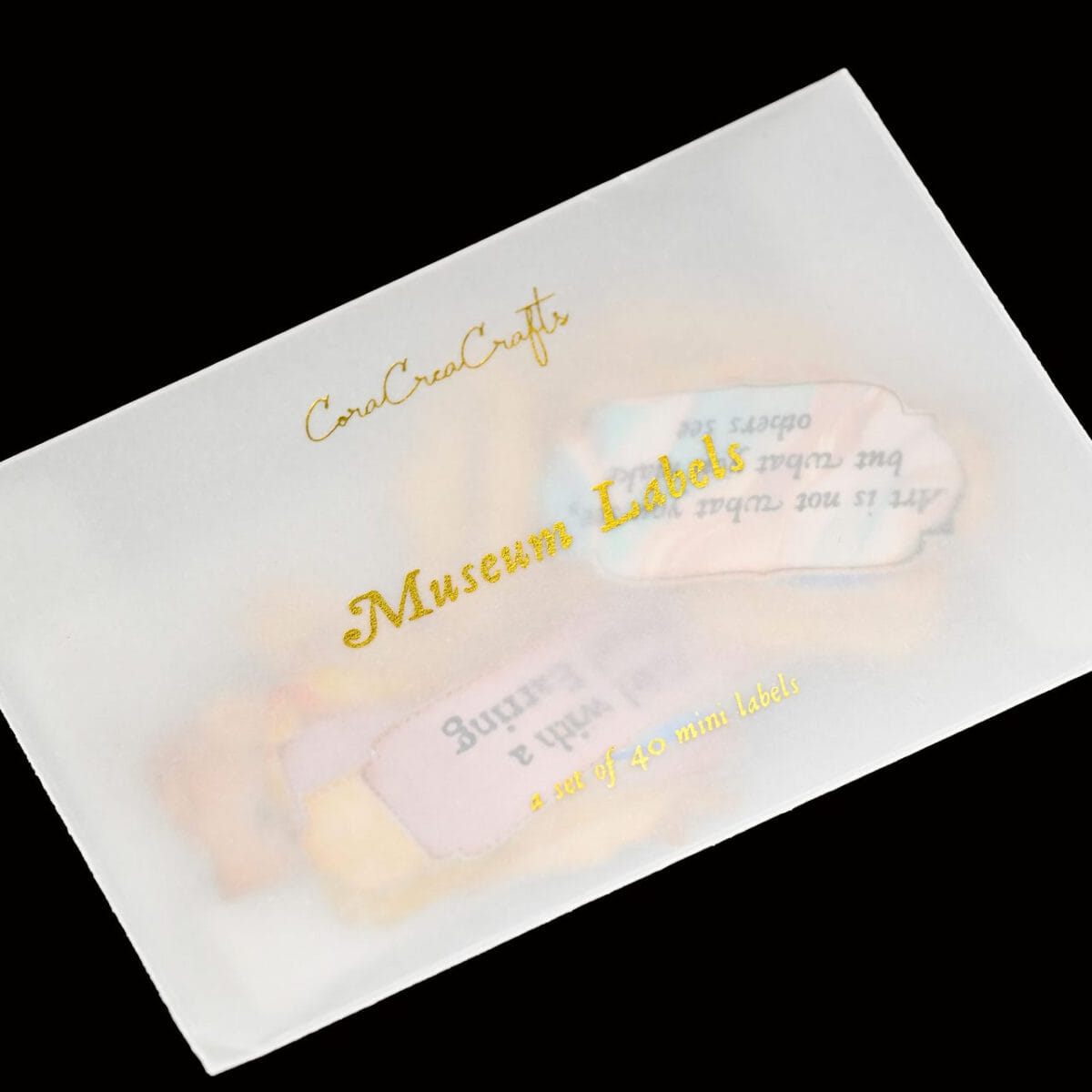 CoraCreaCrafts Sticker Pack - Museum Labels | Atlas Stationers