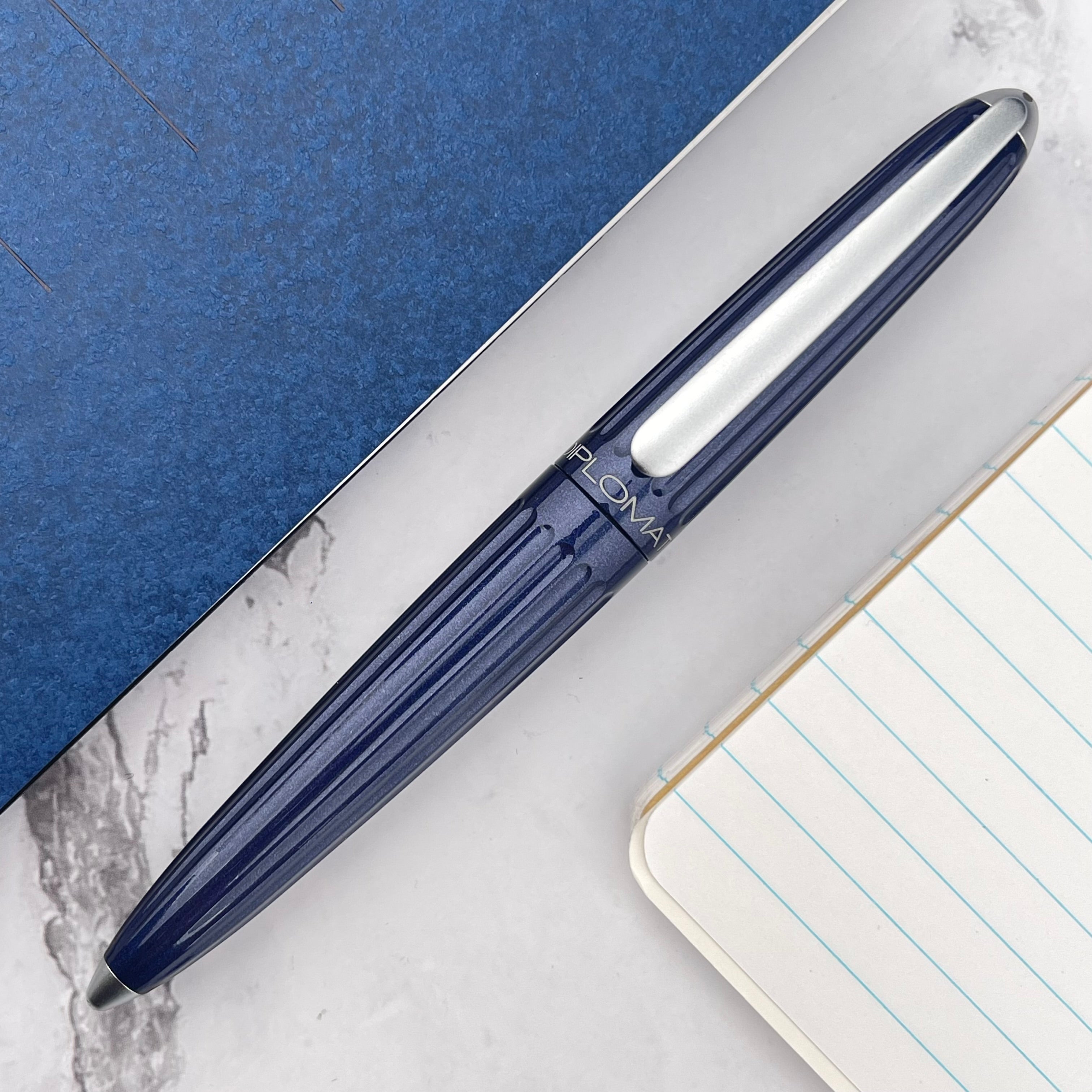 Diplomat Aero Rollerball Pen - Midnight Blue | Atlas Stationers
