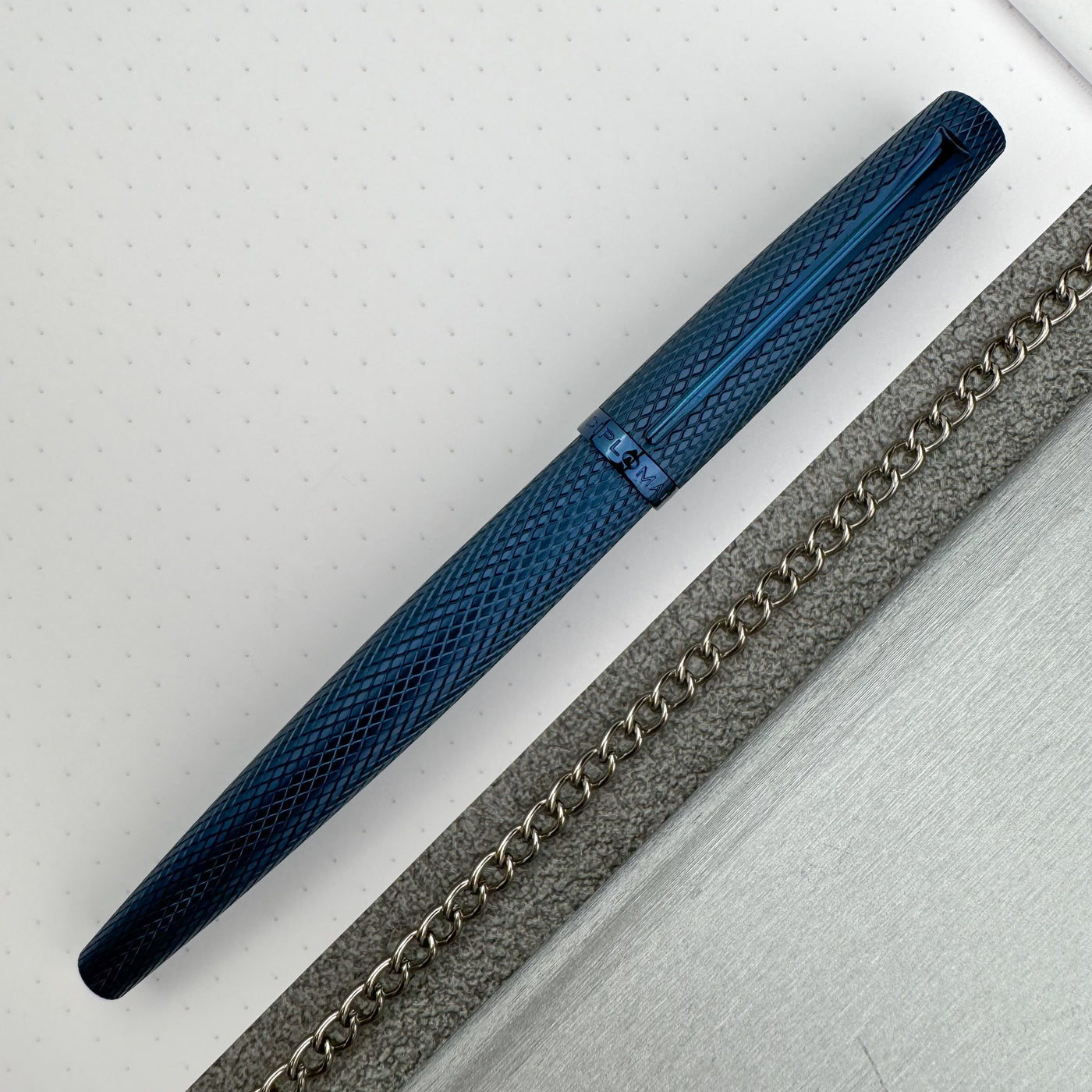 Diplomat Viper Fountain Pen - Blue Guilloche | Atlas Stationers