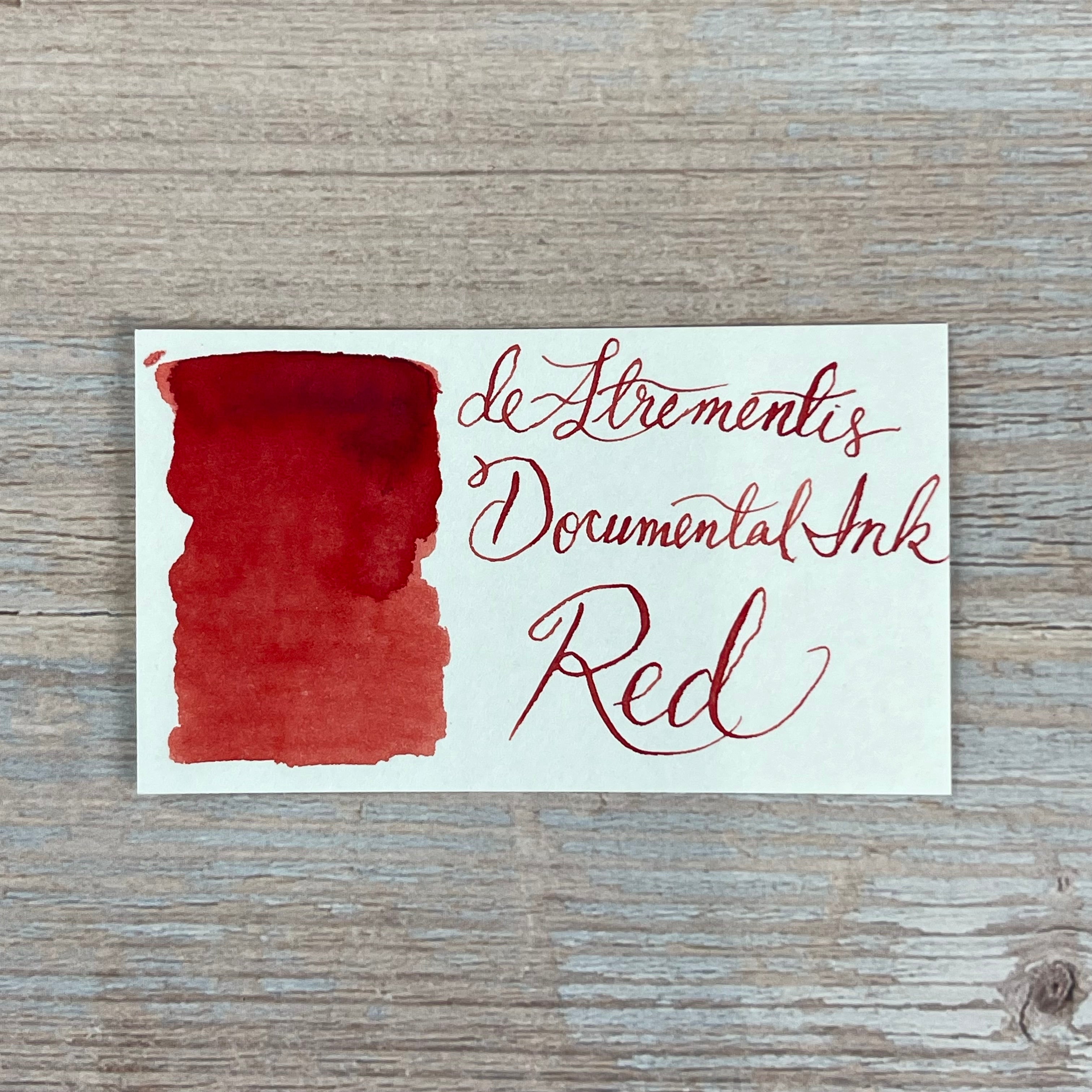 De Atramentis Document Ink Red - 45ml Bottled ink | Atlas Stationers