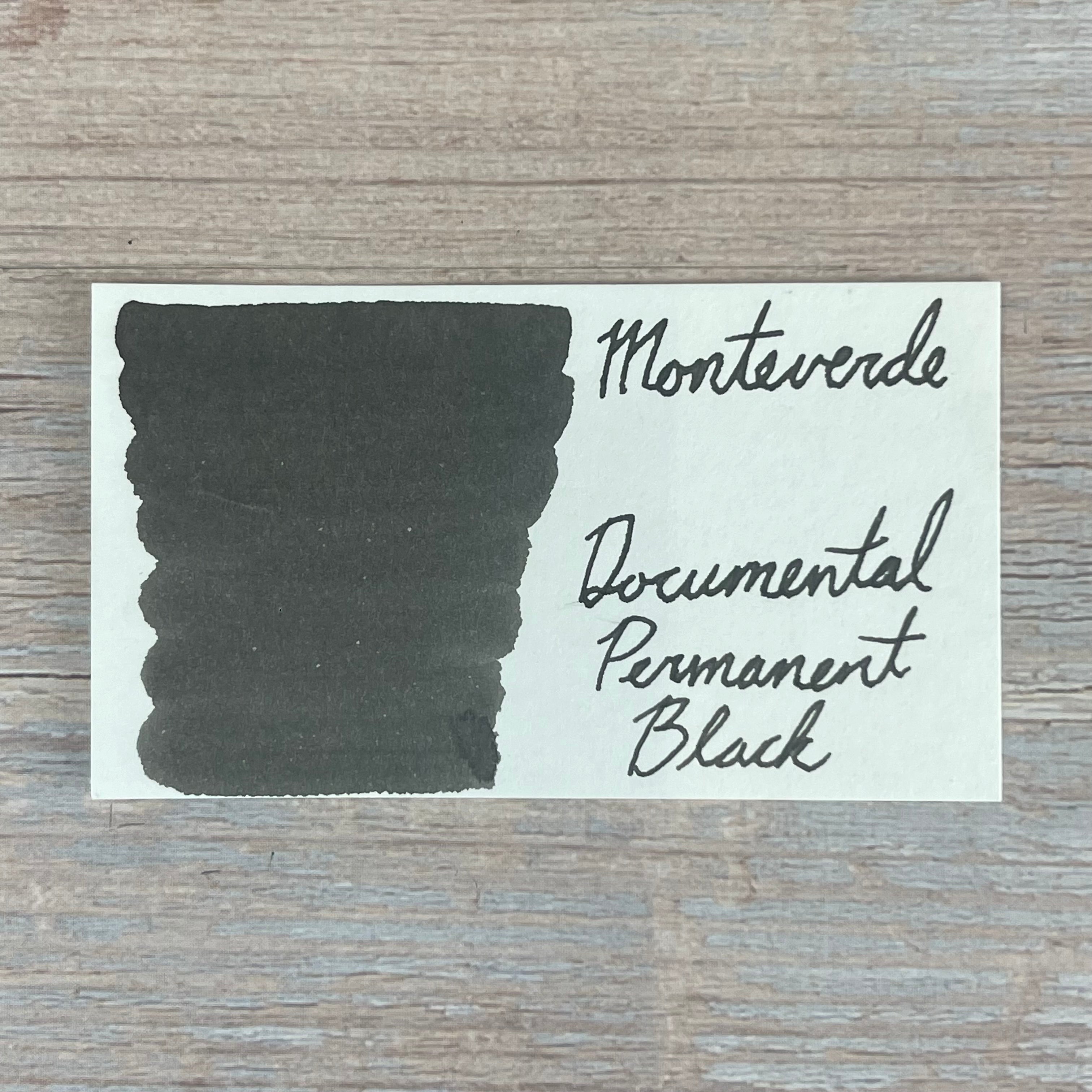 Monteverde Documental Permanent Black - 30ml Bottled Ink | Atlas Stationers