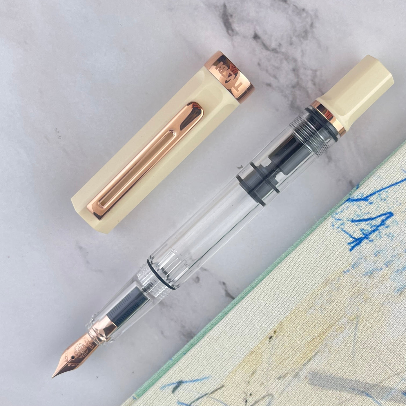 TWSBI Eco Fountain Pen - Creme w/ Rosegold | Atlas Stationers