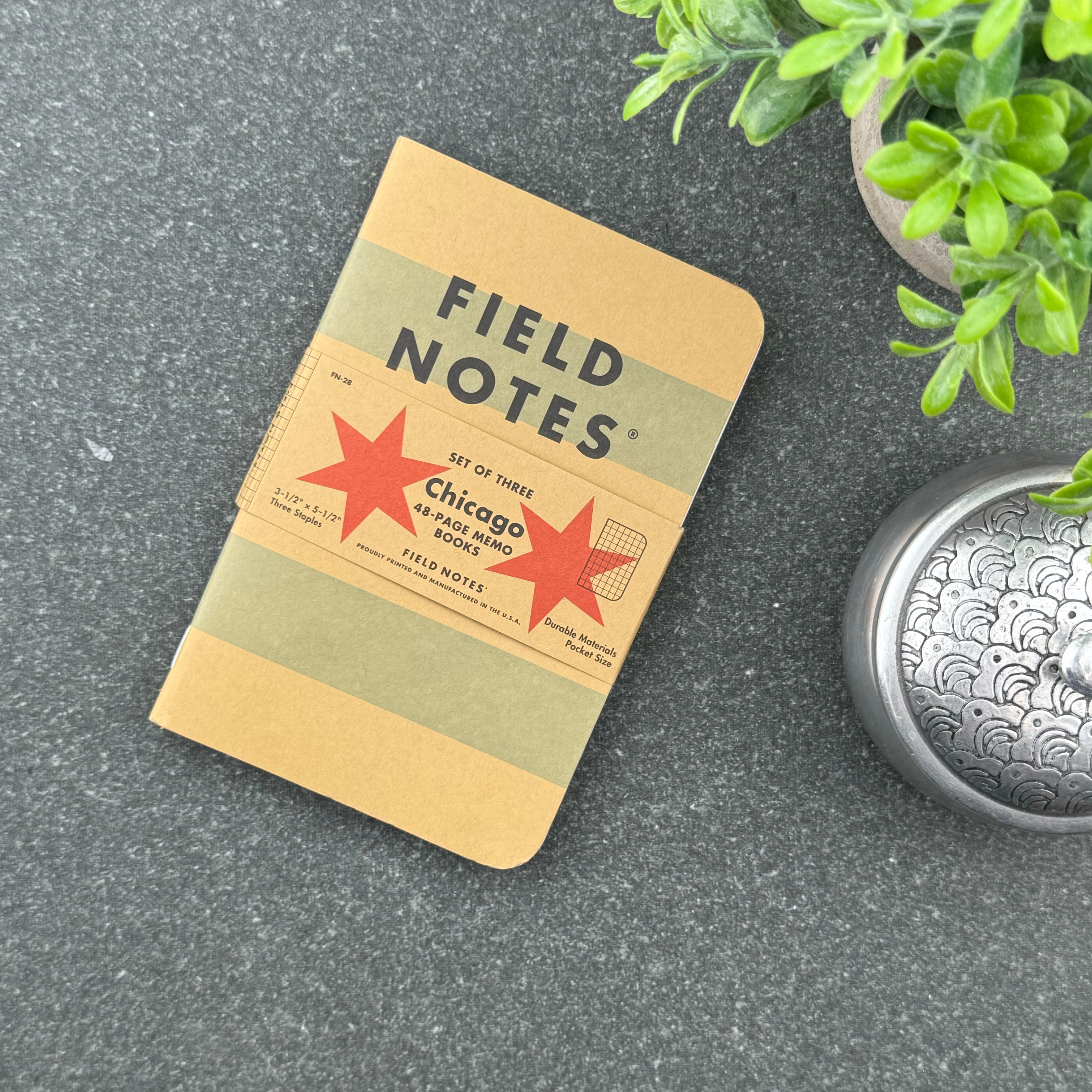 Field Notes Chicago Edition 3-Pack, 3 1/2' x 5 1/2' | Atlas Stationers