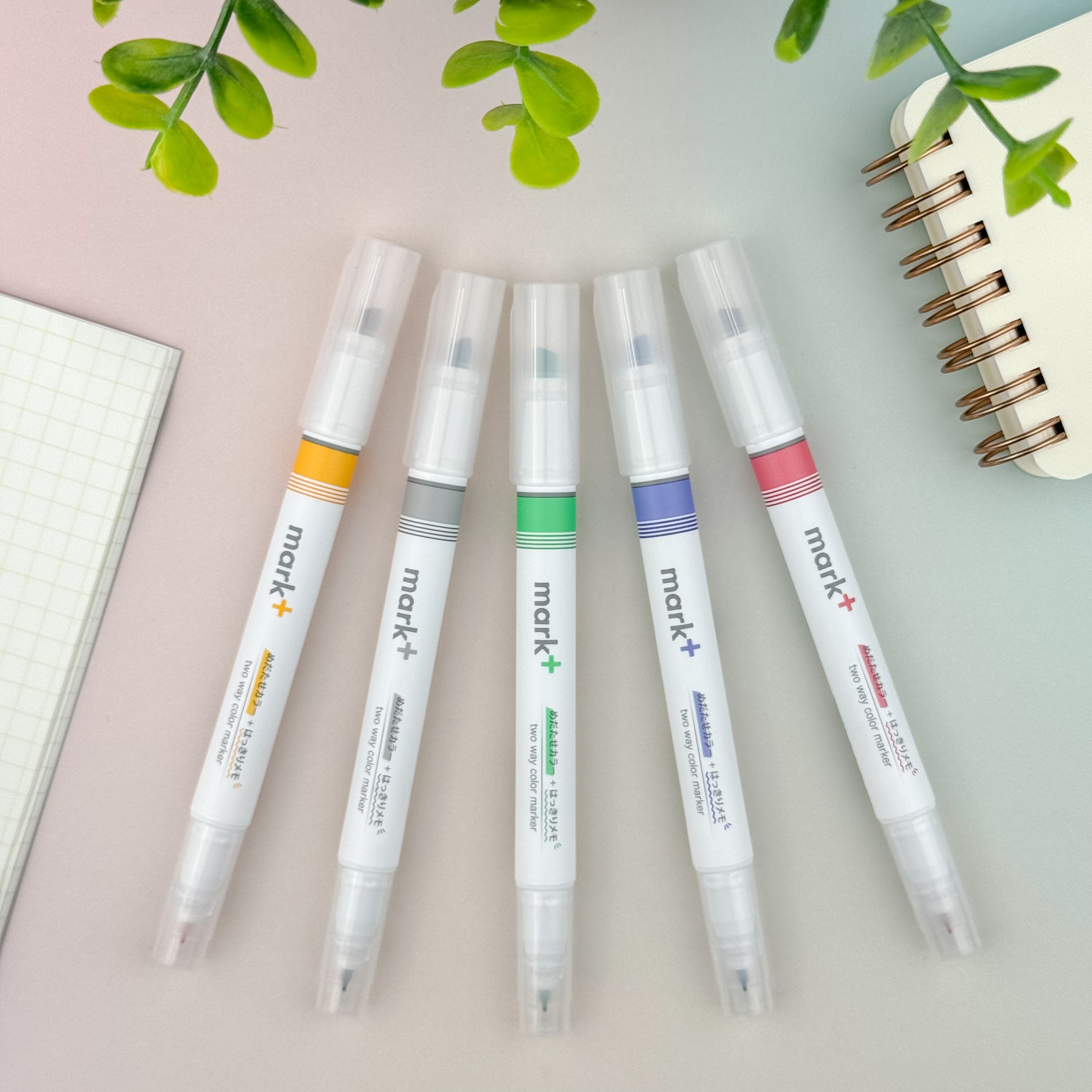 Kokuyo Mark+ 2 Way Marker Set - 5pk | Atlas Stationers