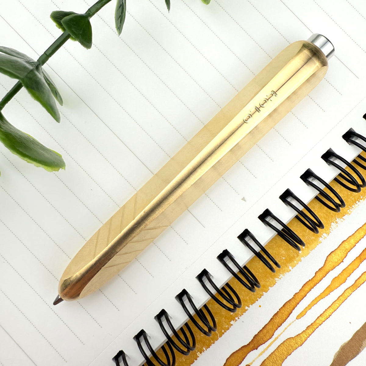 Kolo Tino Ballpoint Pen - Raw Brass – Atlas Stationers
