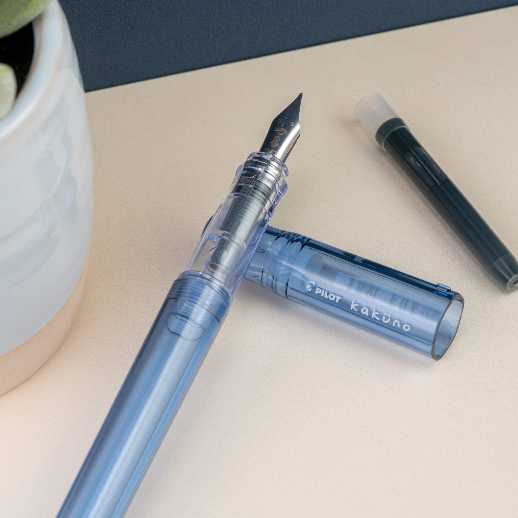 Pilot Kakuno Fountain Pen - Translucent Blue | Atlas Stationers