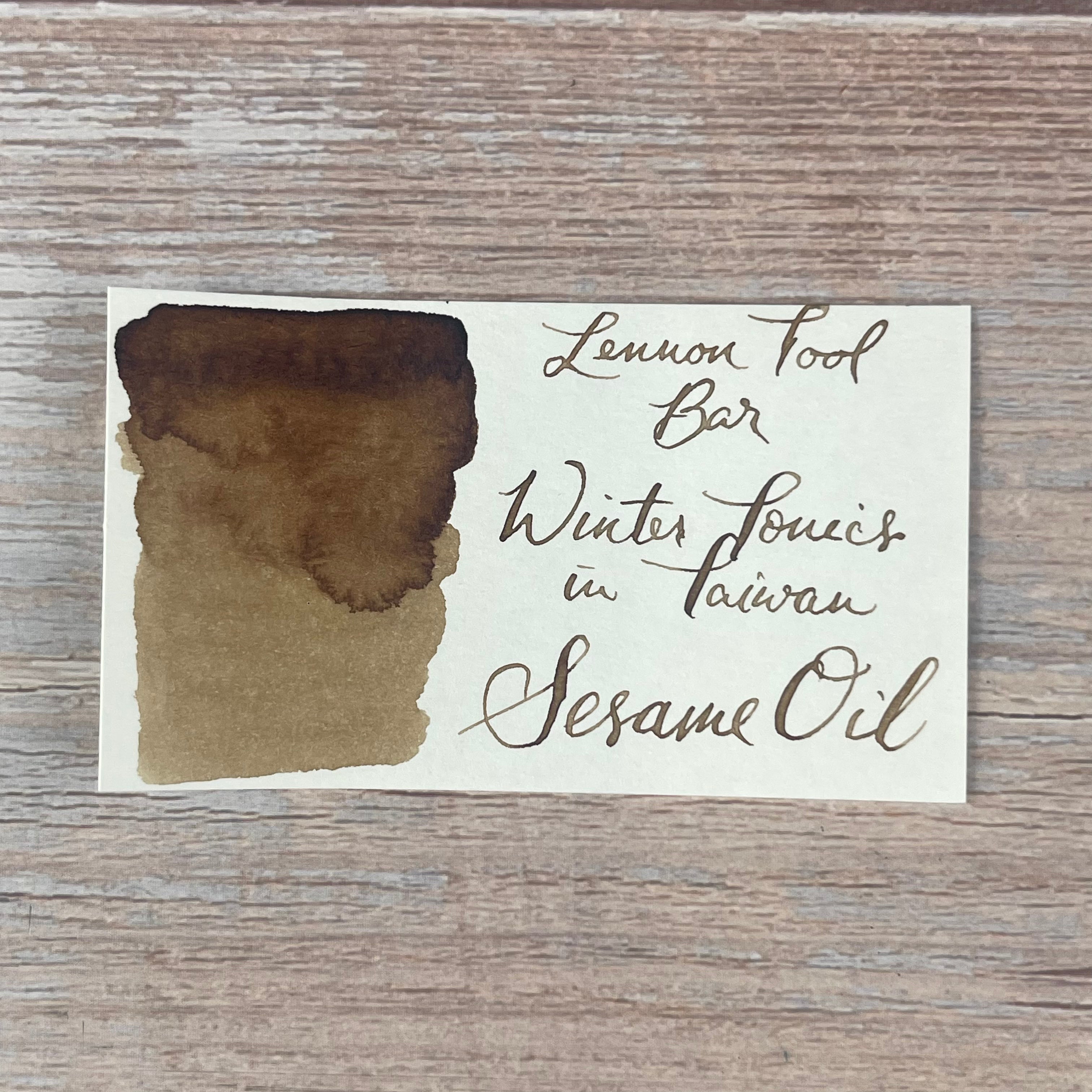 Lennon Tool Bar Sesame Oil - 30ml Bottled Ink | Atlas Stationers