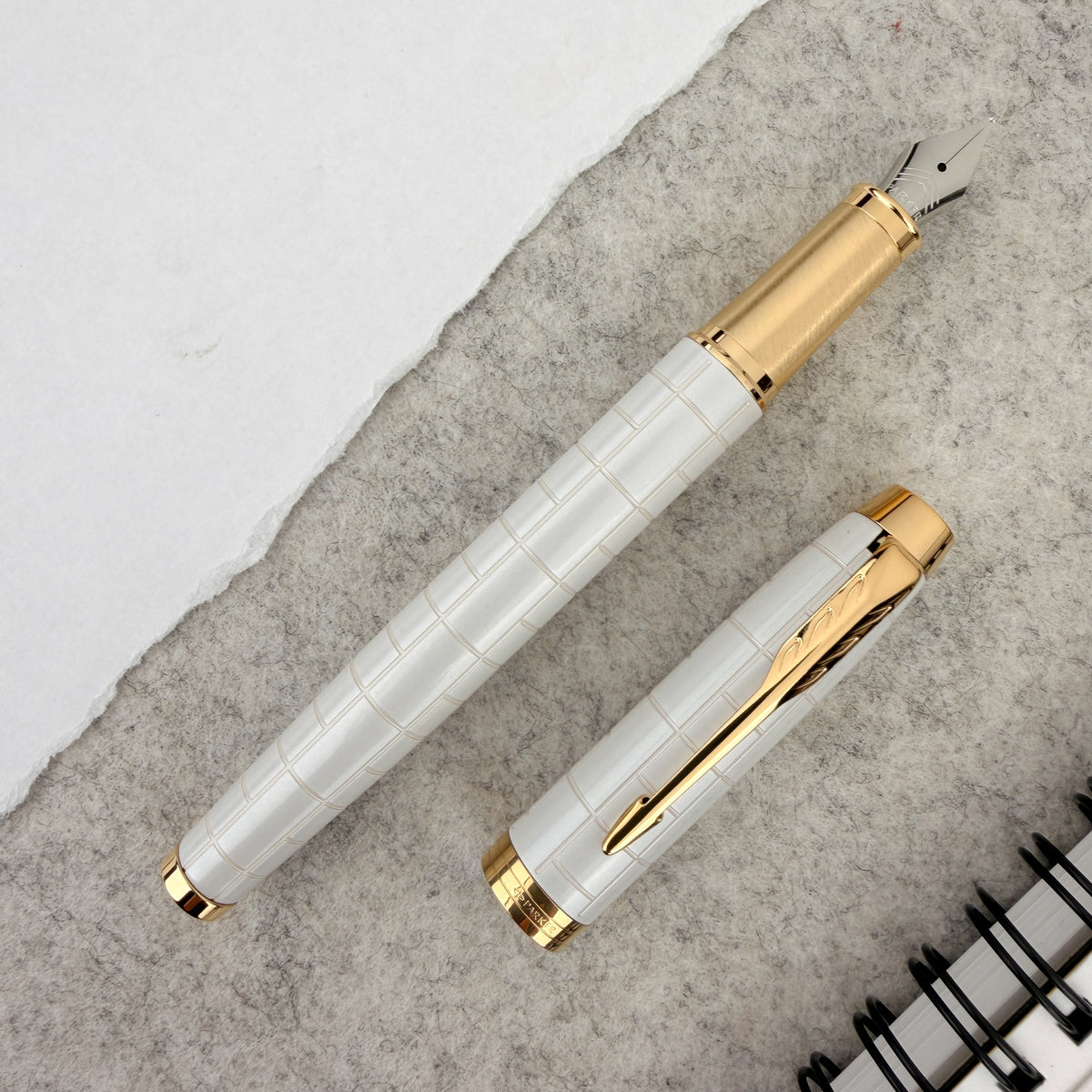 Parker IM Premium Fountain Pen - Pearl Lacquer & Gold Trim – Atlas ...