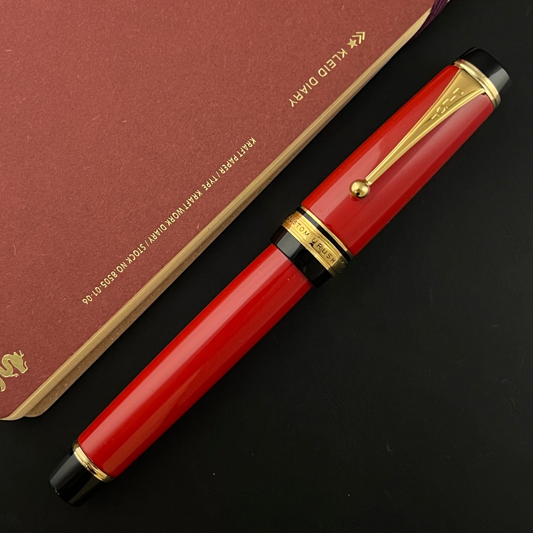 Pilot Custom Urushi Fountain Pen - Vermillion | Atlas Stationers
