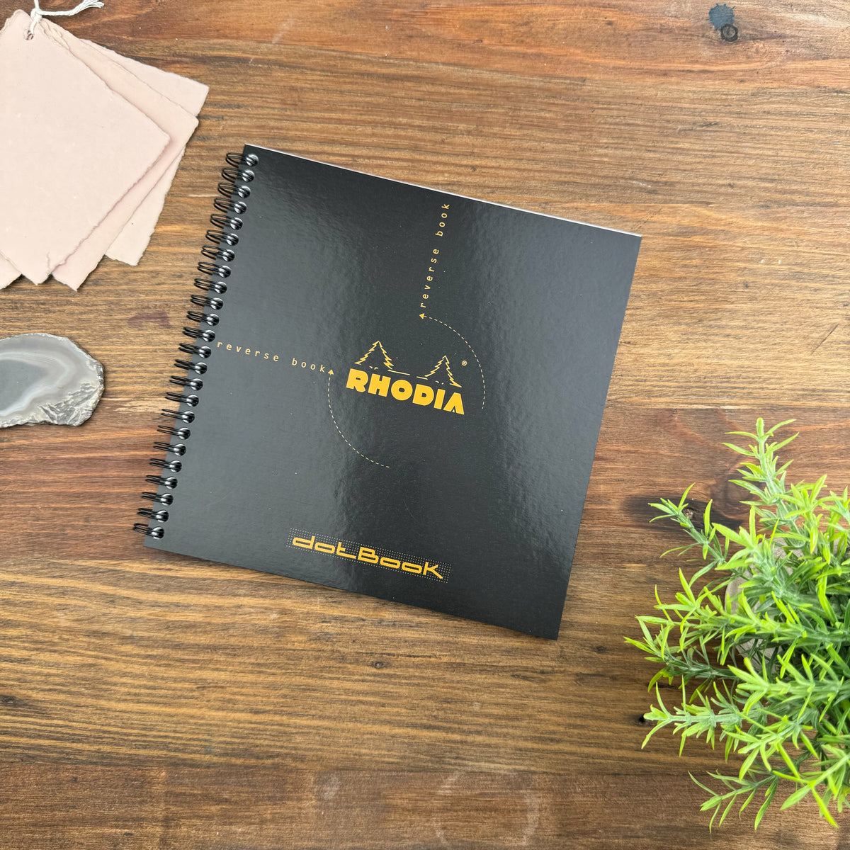 Rhodia Reverse Book - Dot 80 sheets - 8 1/4 x 8 1/4 - Black cover ...