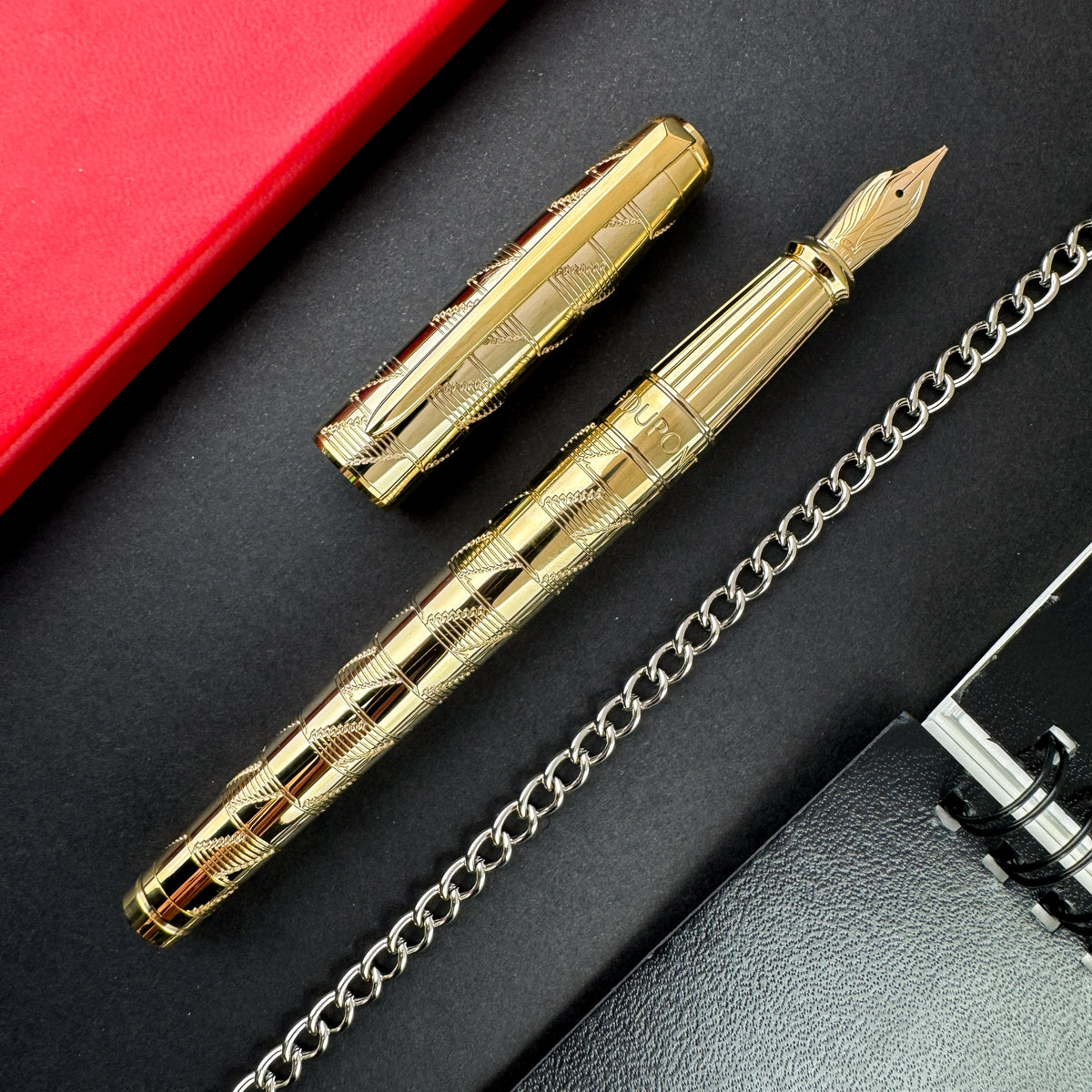 S.T. Dupont Line D Eternity Large Monogram 1872 Fountain Pen - Gold ...