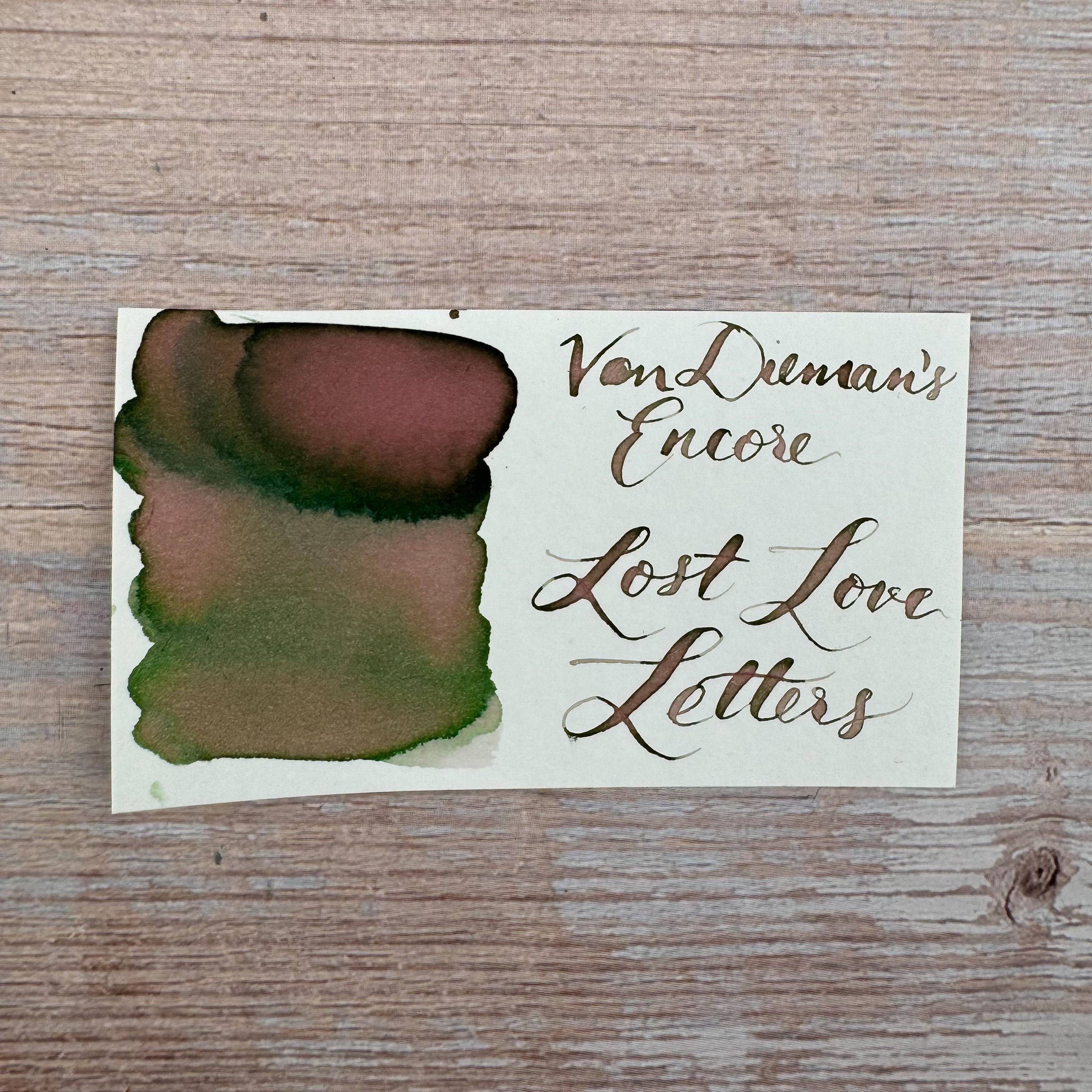 Van Dieman's Encore - Lost Love Letters - 40ml Bottled Ink | Atlas ...