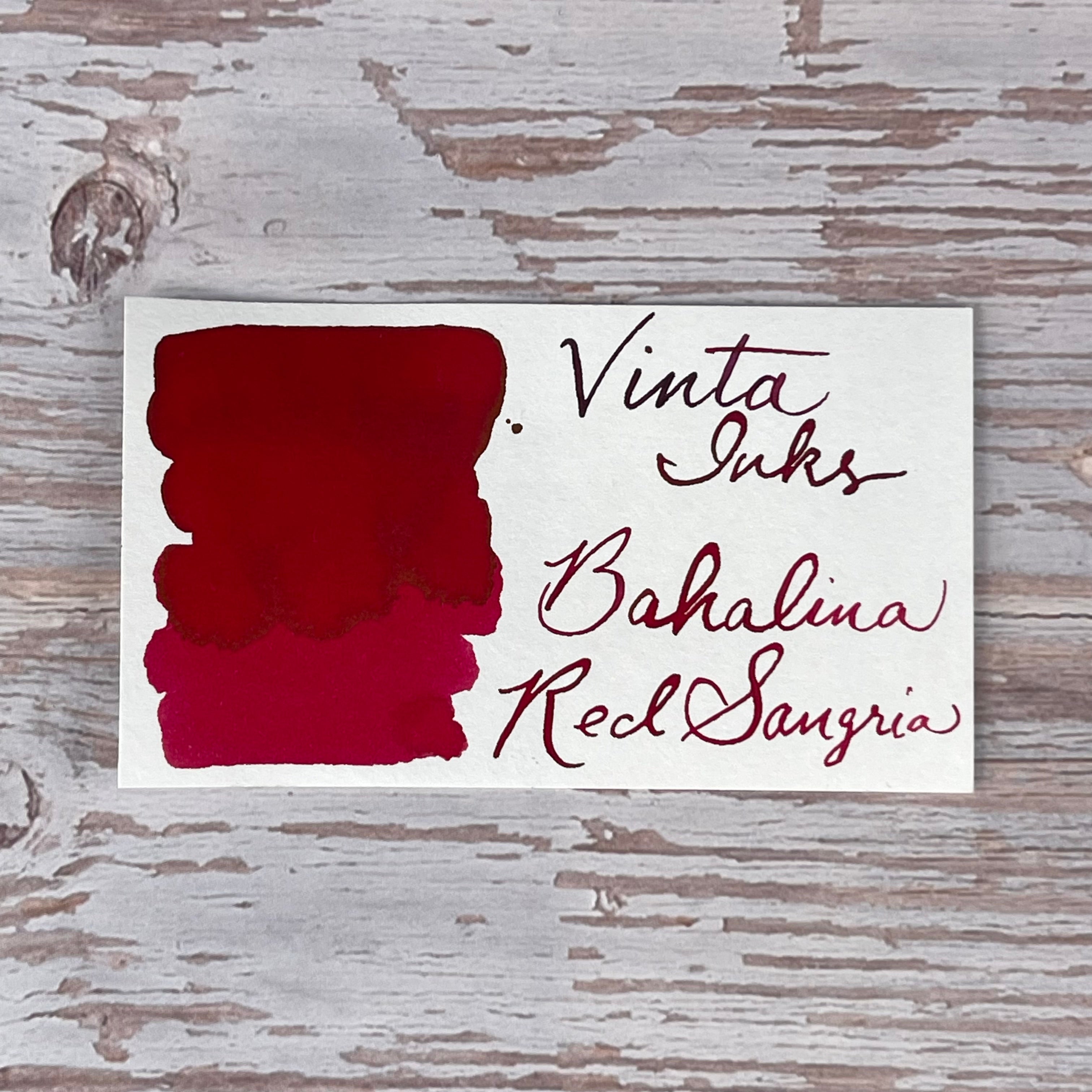 Vinta Red Sangria (Bahalina) - 30ml Bottled Ink | Atlas Stationers