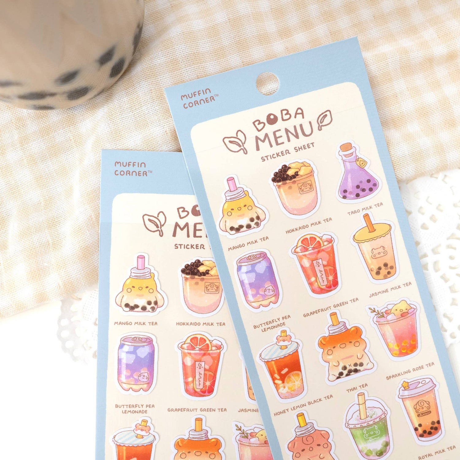 Boba Menu Sticker Sheet – Atlas Stationers