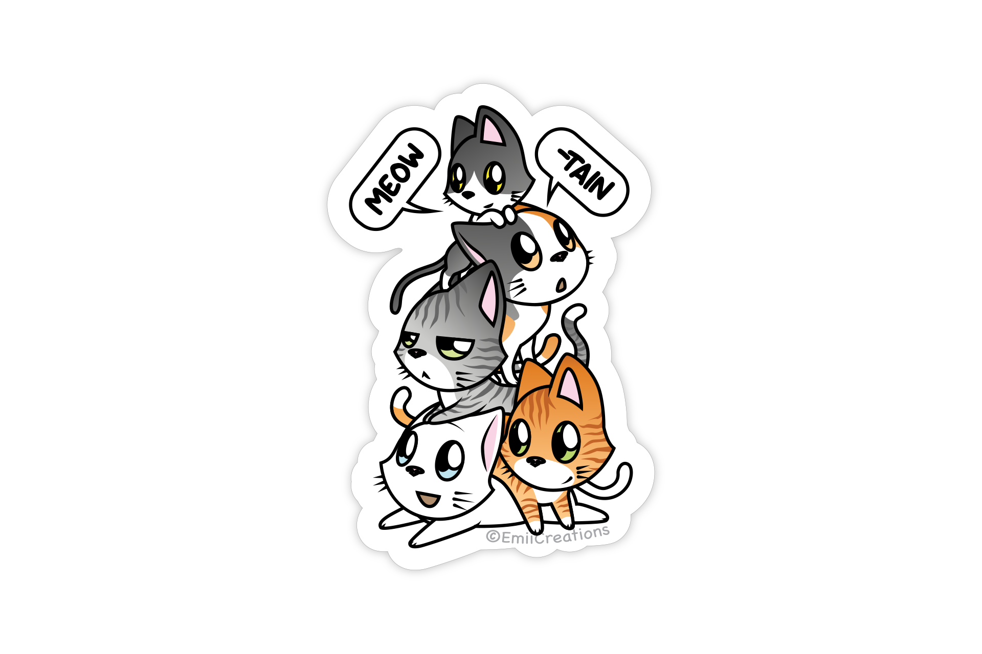 Meowtain Cat Vinyl Sticker | Atlas Stationers
