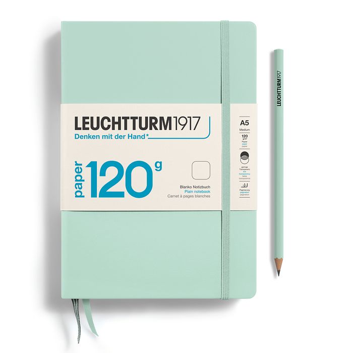 Leuchtturm A5 Medium Hardcover Notebook - 120g Edition - Plain | Atlas ...