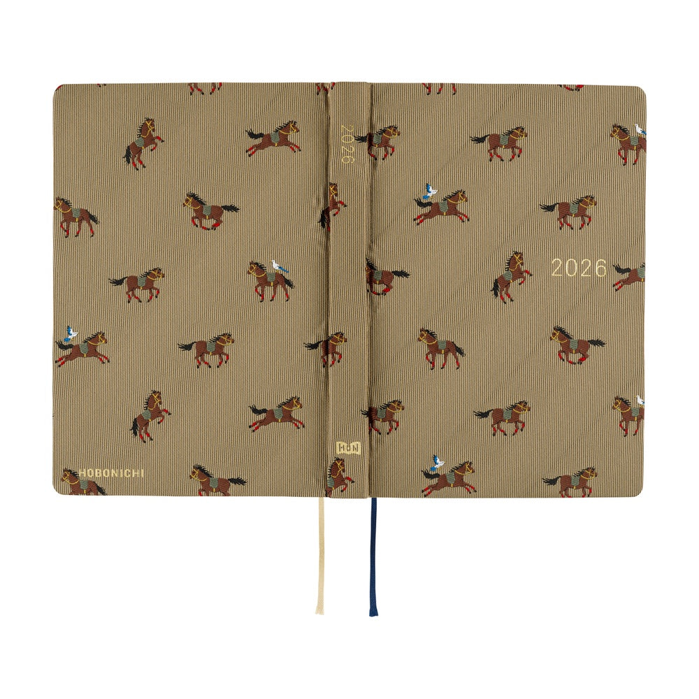 Hobonichi A6 Hon - Bow & Tie: Galloping Horses – Atlas Stationers