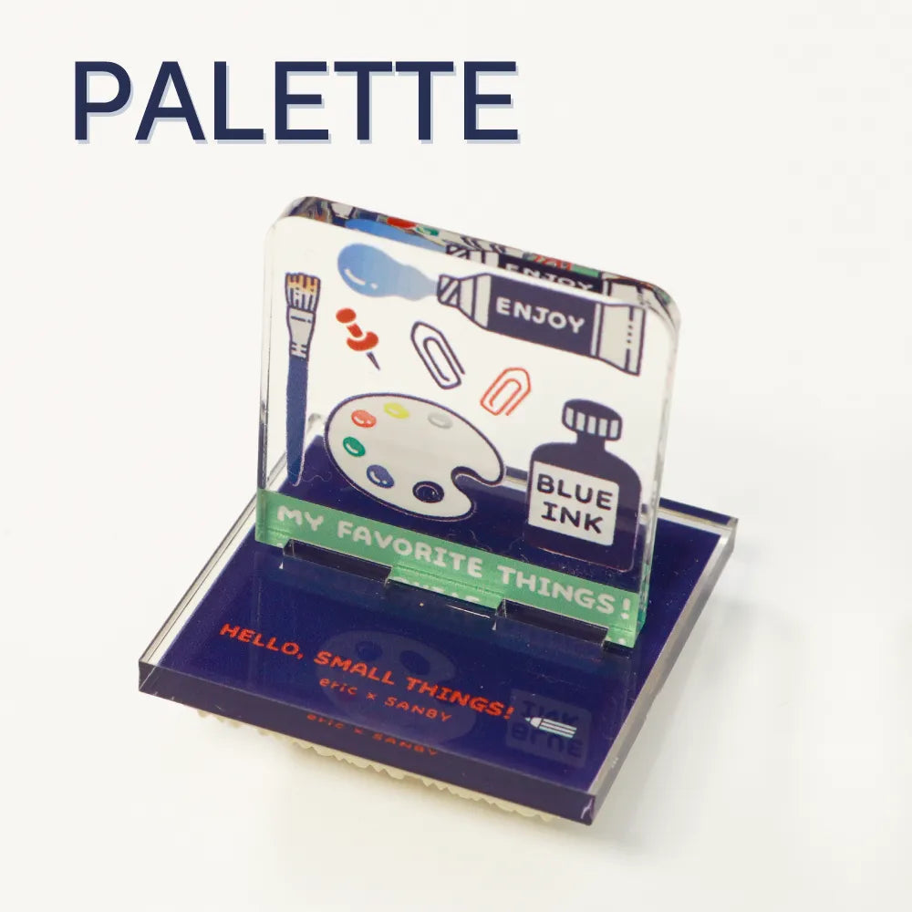 Sanby x Eric Small Things Acrylic Stand Stamp - Palette – Atlas Stationers