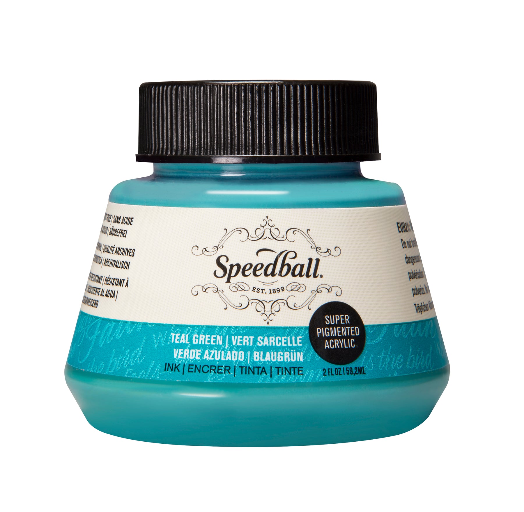 Speedball Super Pigmented Acrylic Teal Green - 2 oz Ink | Atlas Stationers