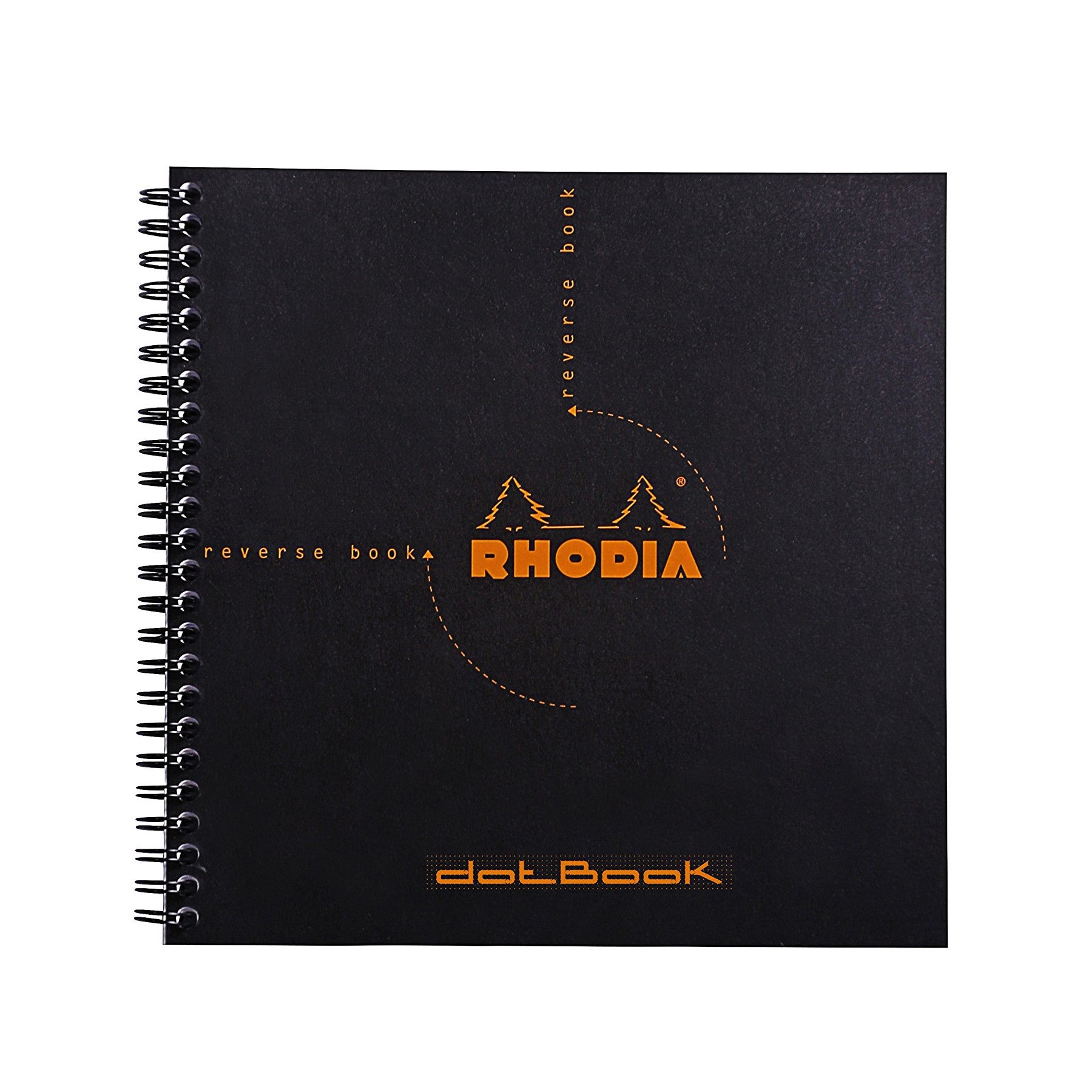 Rhodia Reverse Book - Dot 80 sheets - 8 1/4 x 8 1/4 - Black cover ...