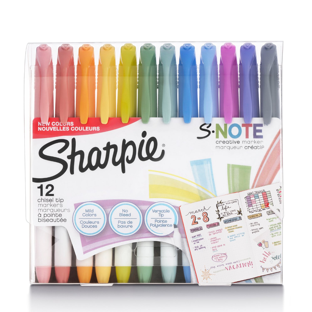 Sharpie S-Note Note Taking Markers Assorted - 12/pk | Atlas Stationers