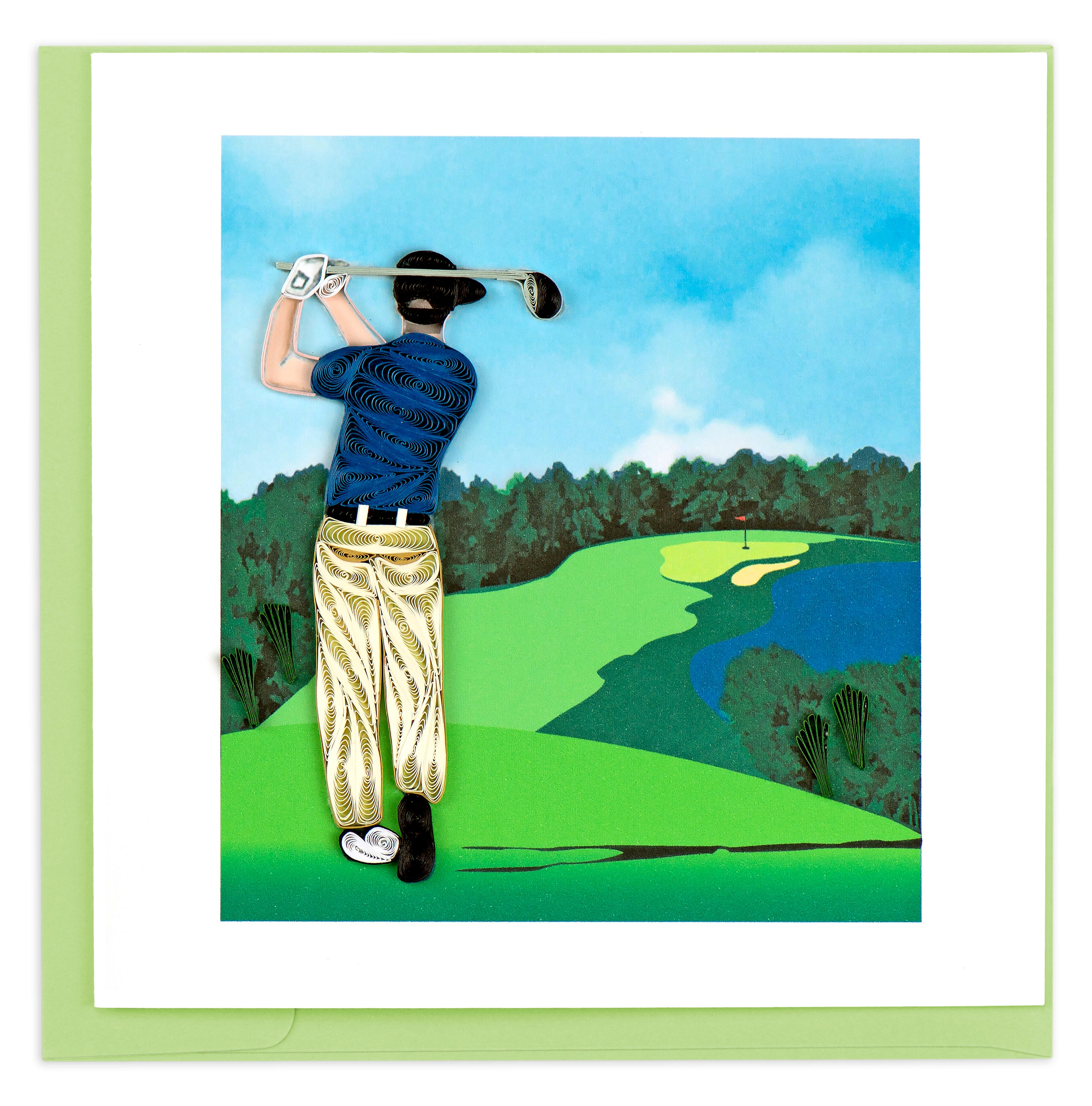 Quilled Golfer Card Atlas Stationers Quilled Golfer Card Atlas Stationers