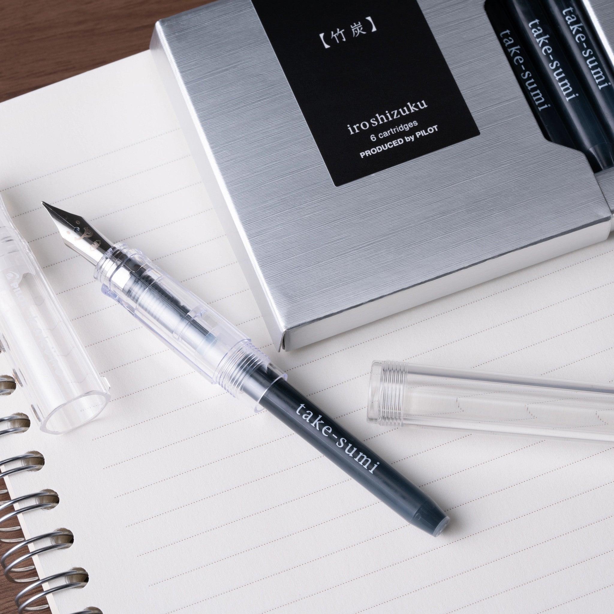 Pilot Iroshizuku Ink Cartridges - take-sumi | Atlas Stationers