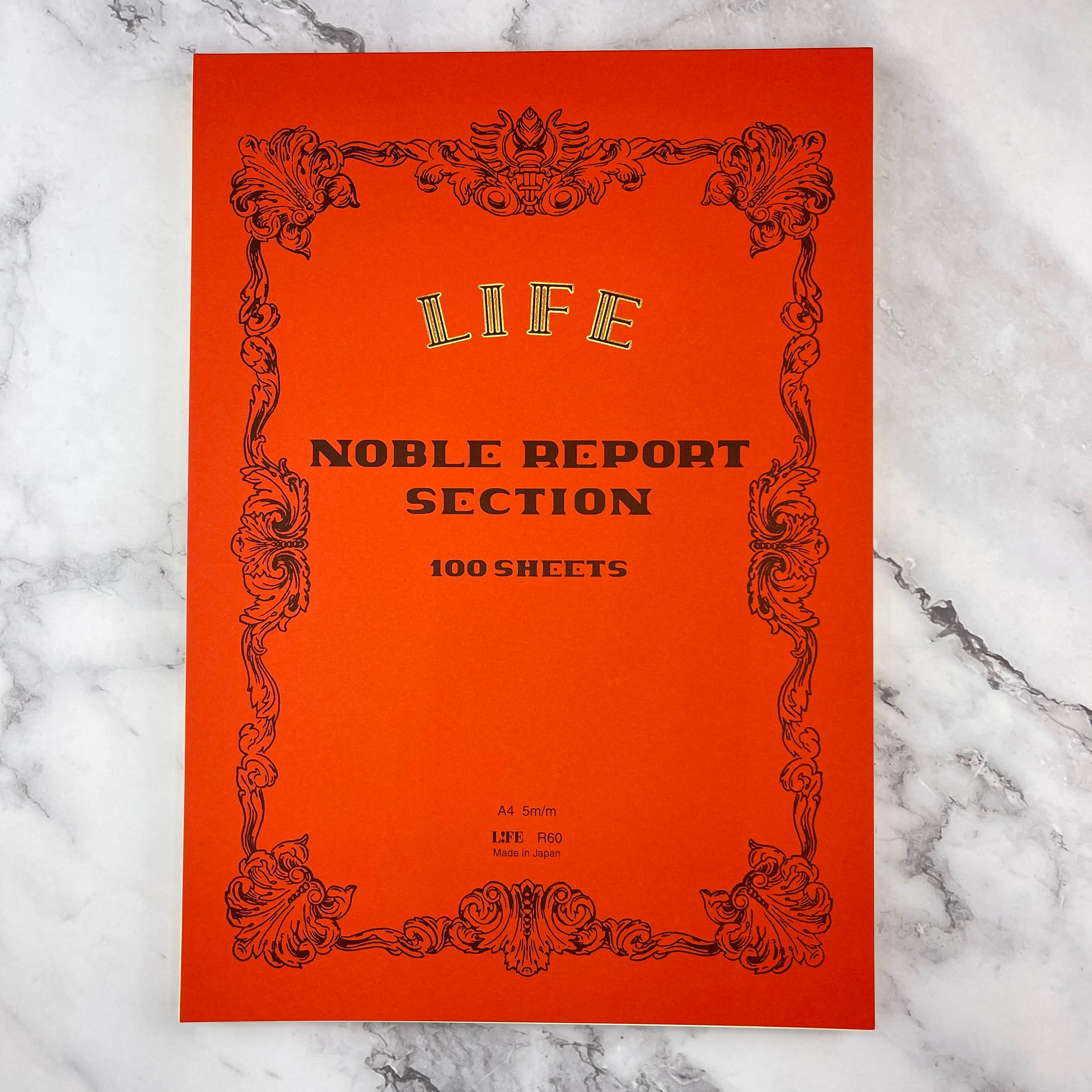 Life Noble Notebook - Red - Grid - A4 Tob-Bound | Atlas Stationers