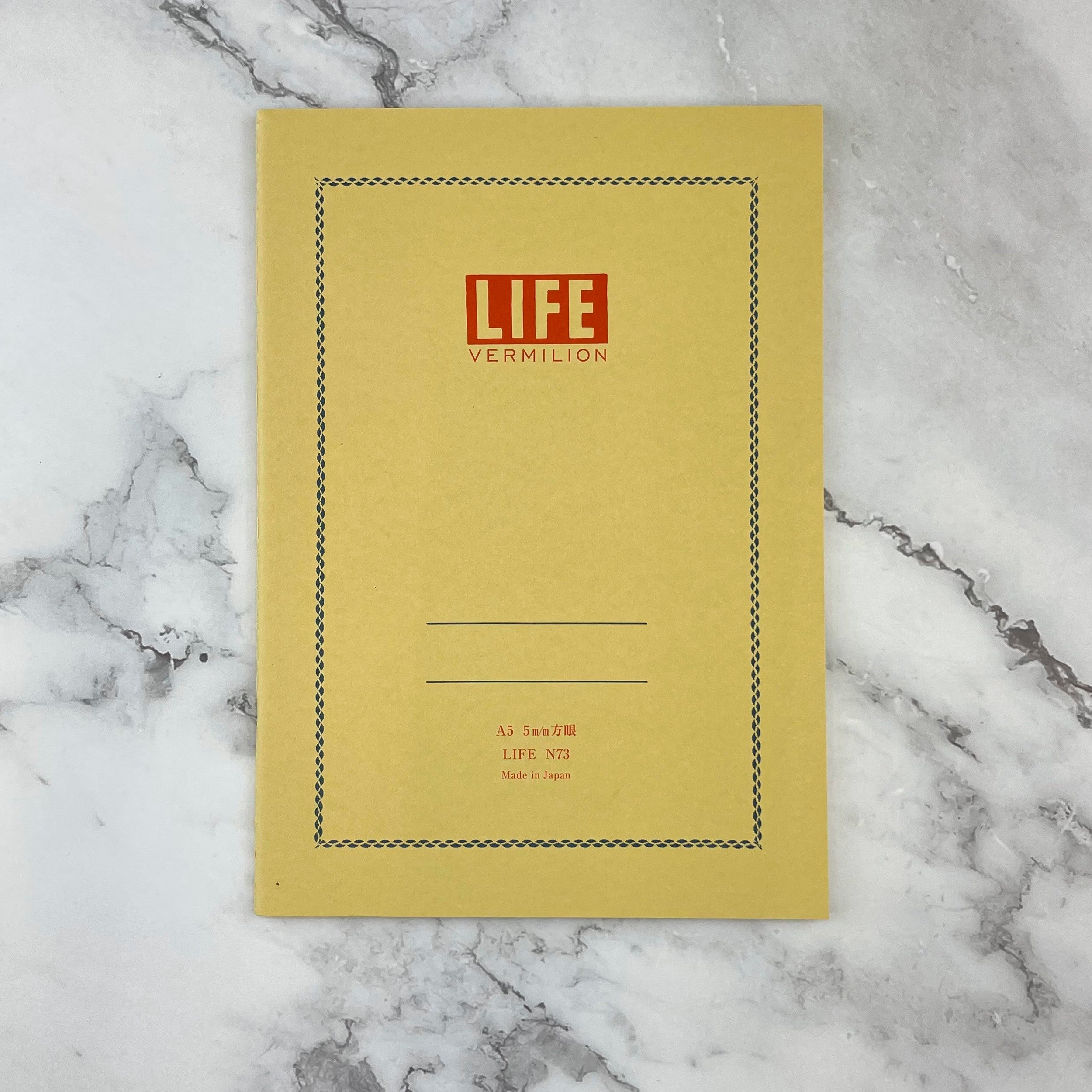 Life Vermillion Notebook - A5 - Grid | Atlas Stationers