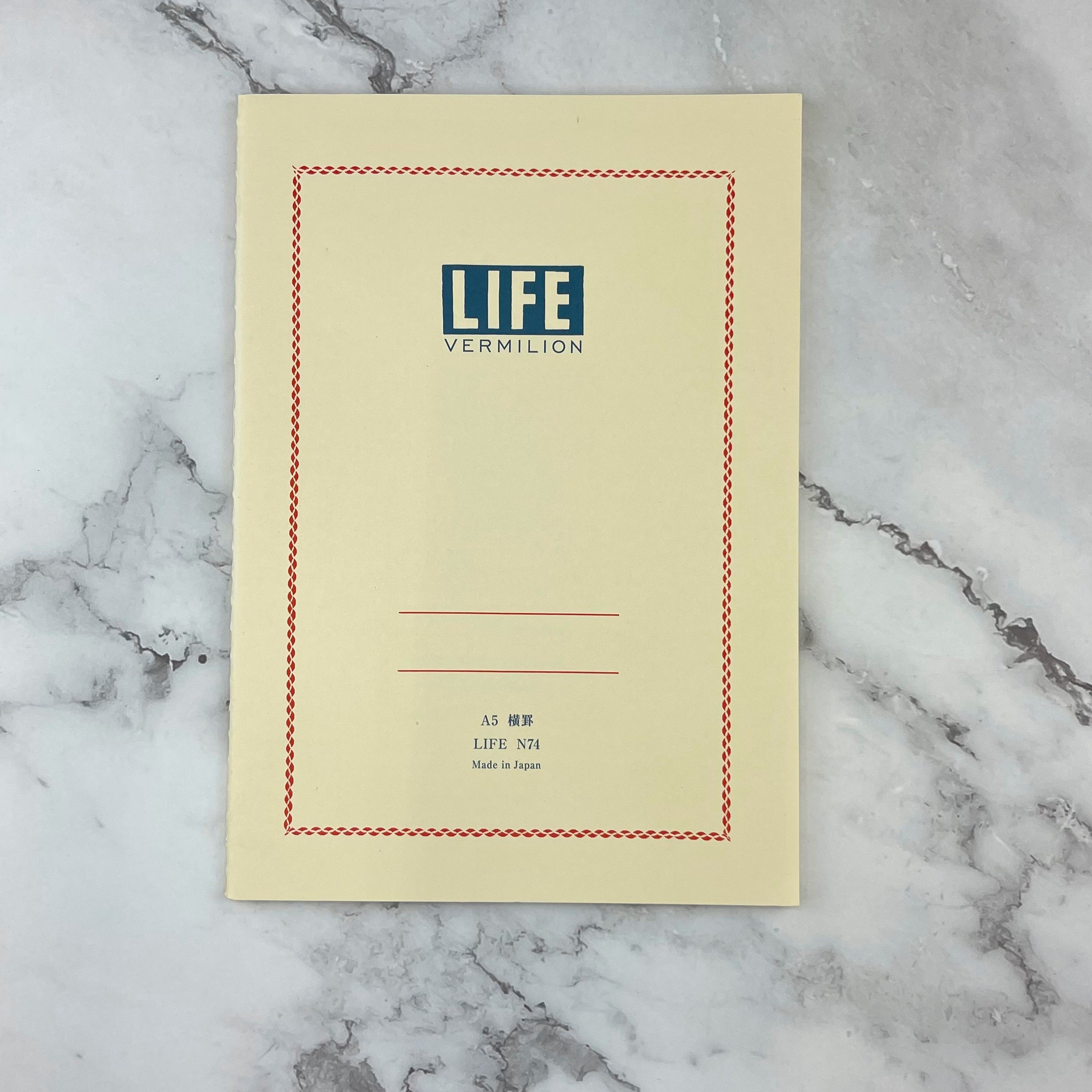 Life Vermillion Notebook - A5 - Ruled | Atlas Stationers