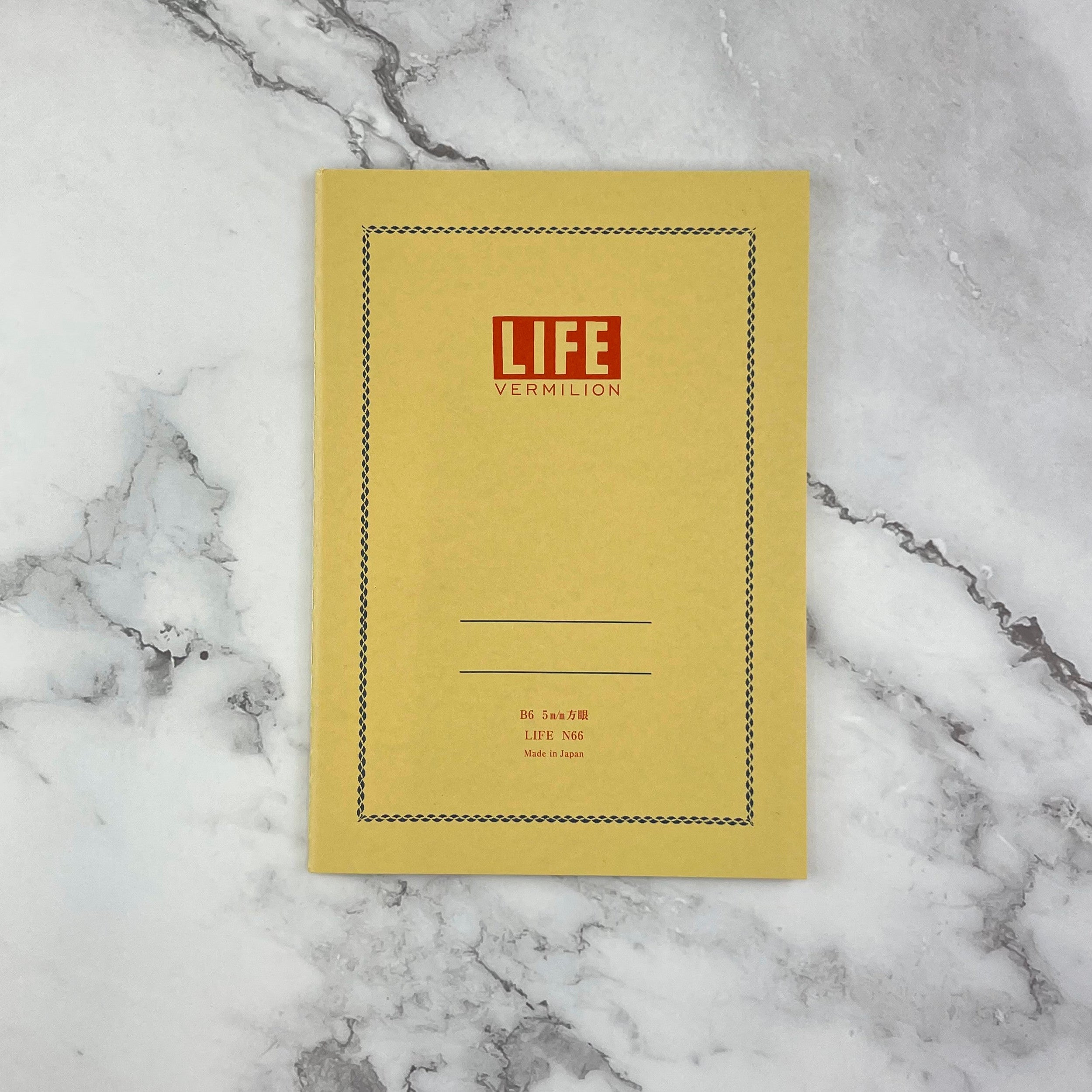 Life Vermillion Notebook - B6 - Grid | Atlas Stationers