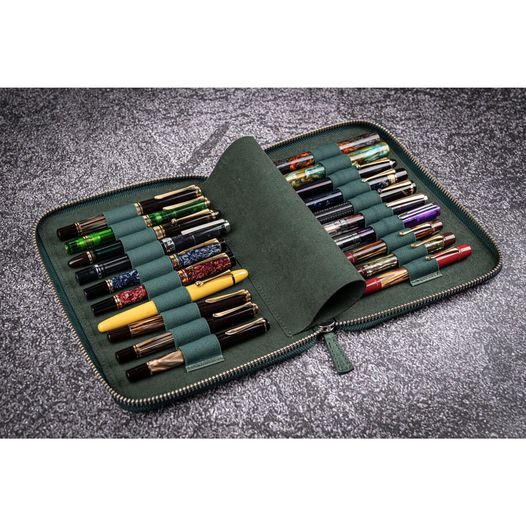 Galen Leather 20 Pen Zipper Case | Atlas Stationers